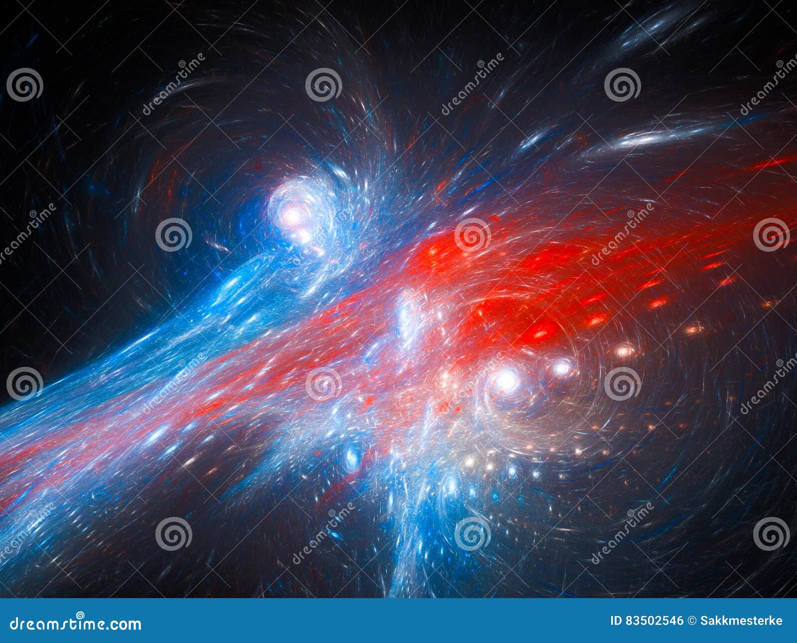 Colorful Spinning Electromagnetic Field in Space Stock Illustration ...