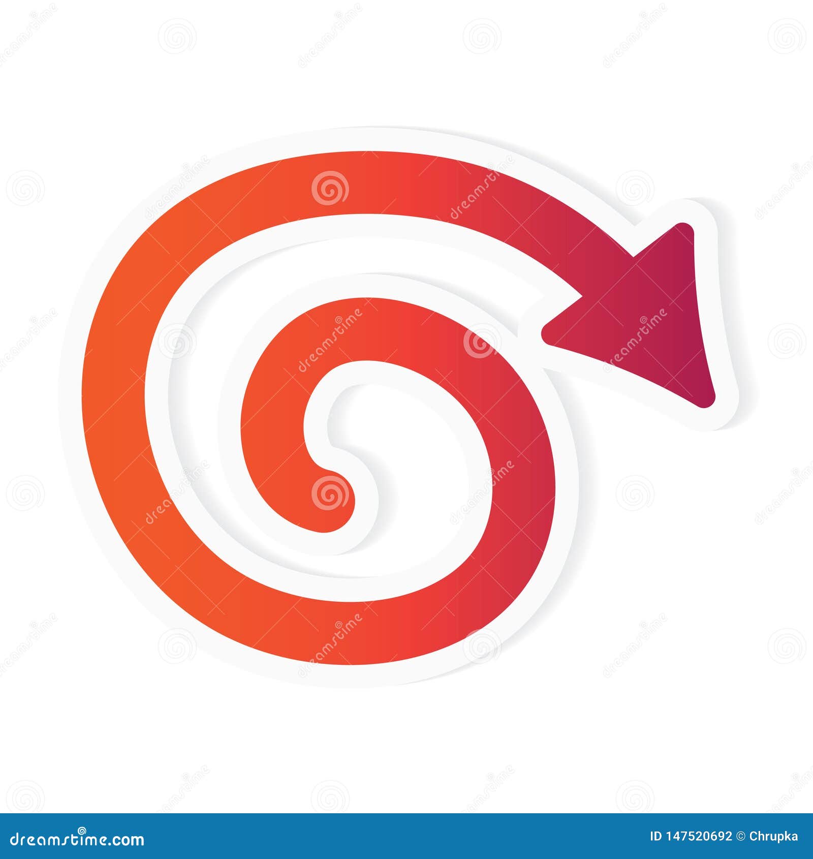 Colorful spiral arrow icon stock vector. Illustration of website ...