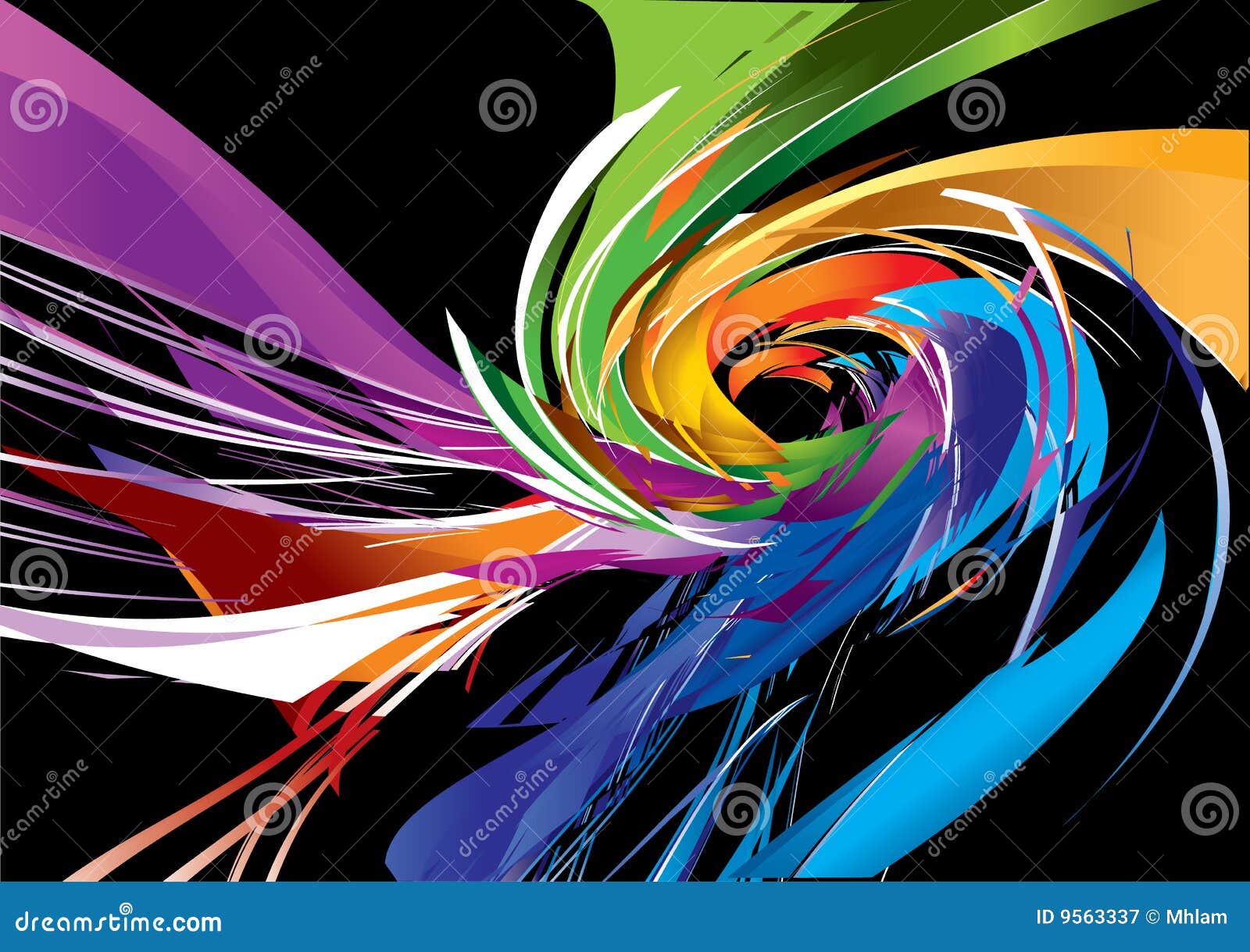 A Colorful Spiral Is Shown In This Image. Generative AI Image. Royalty ...