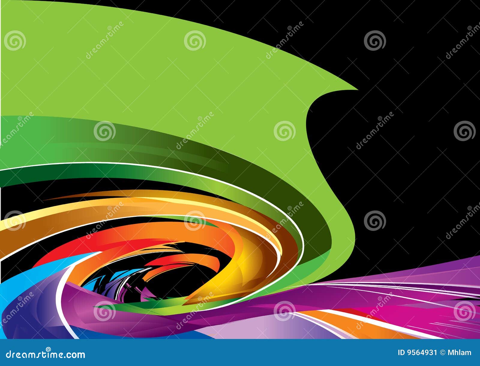 Colorful Spiral Design stock vector. Illustration of fake - 9564931