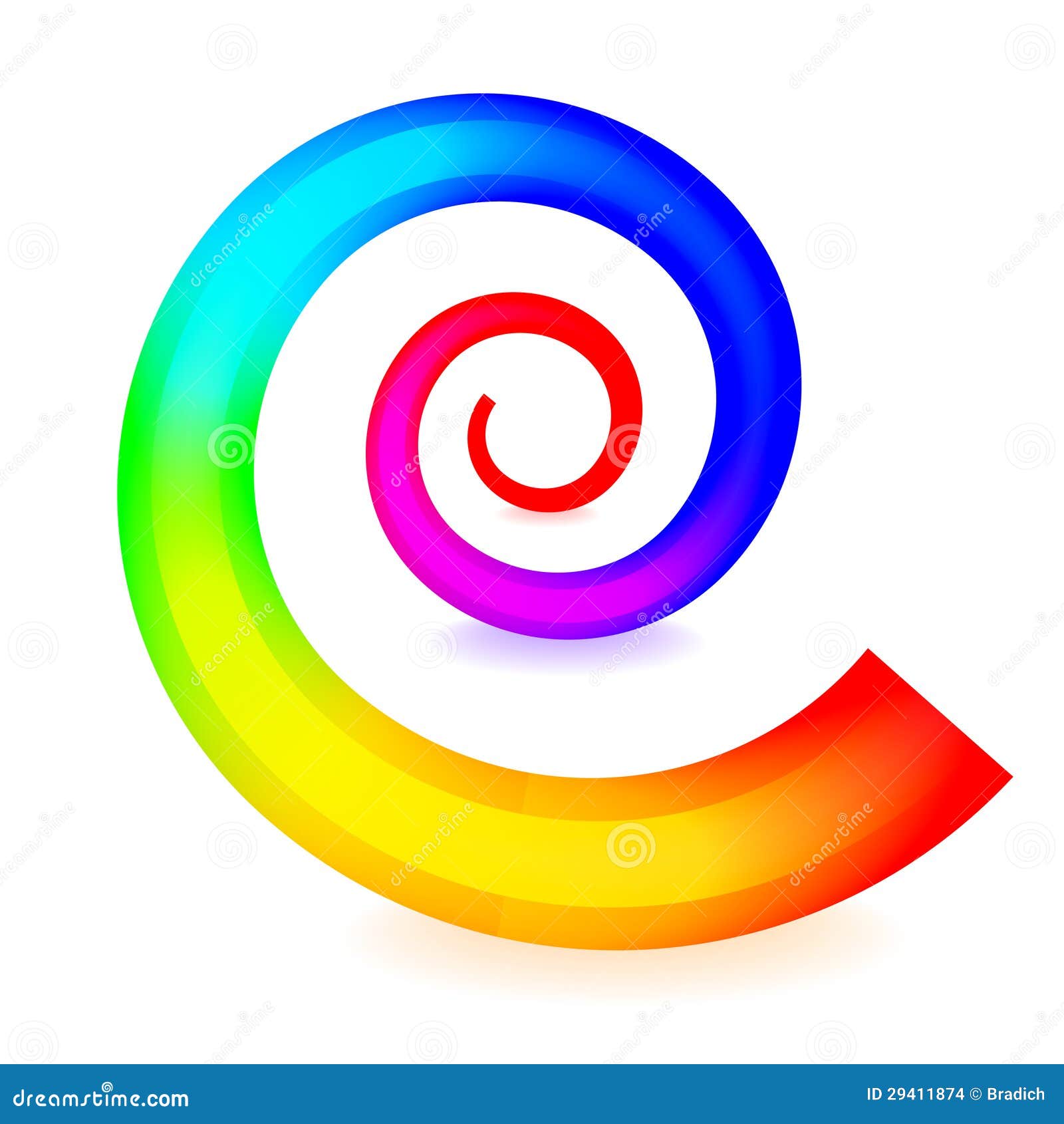 Colorful spiral element stock vector. Illustration of shape - 29411874