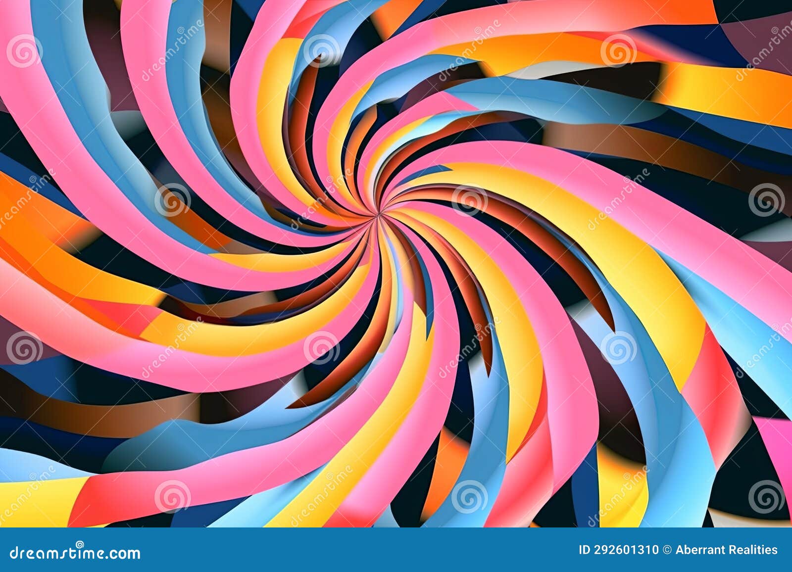 A Colorful Spiral with Many Different Colors Stock Illustration ...
