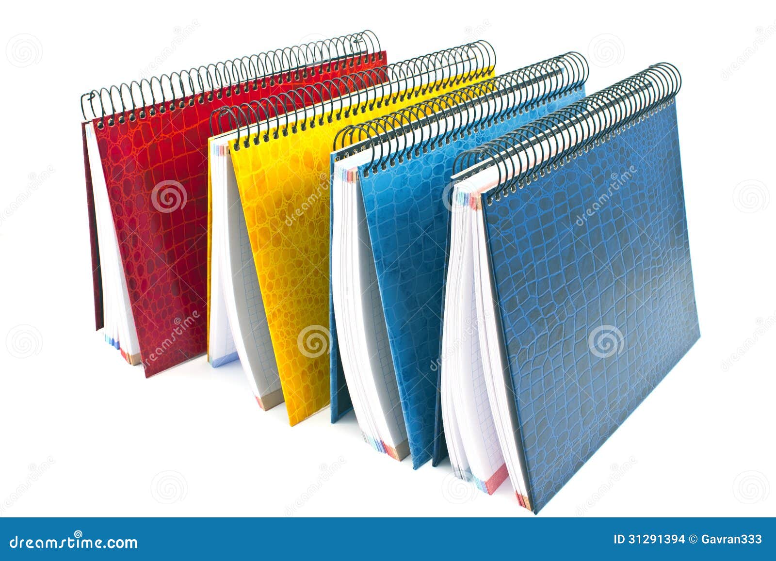 Colorful spiral notebooks stock photo. Image of bind - 31291394