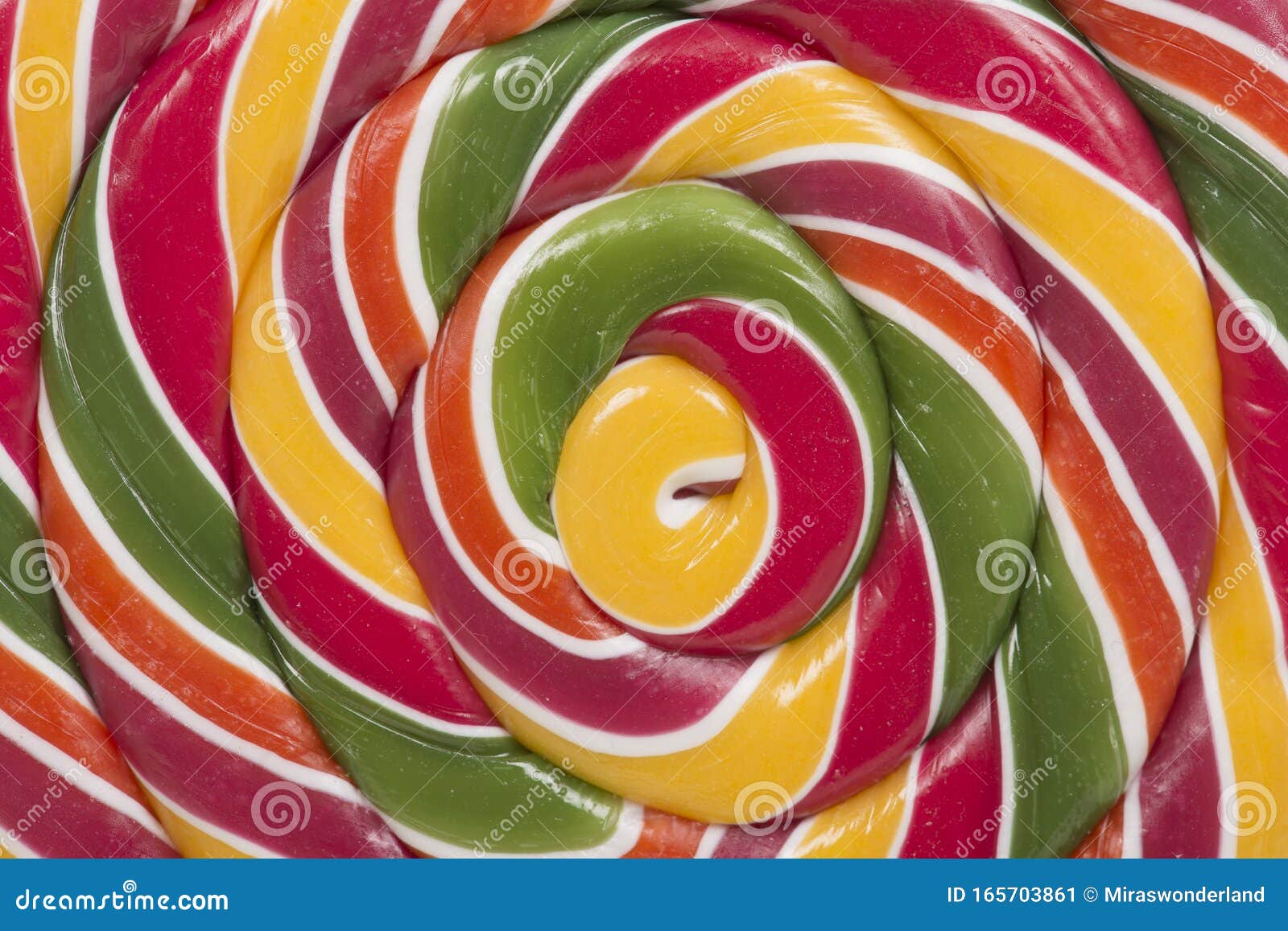 Colorful Spiral Shaped Lollipop Close-up and Full-frame Stock Image ...