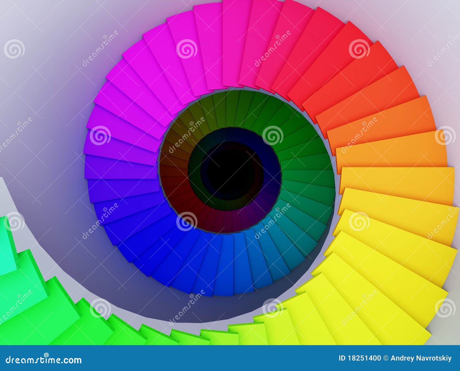 A Colorful Spiral Is Shown In This Image. Generative AI Image. Royalty ...
