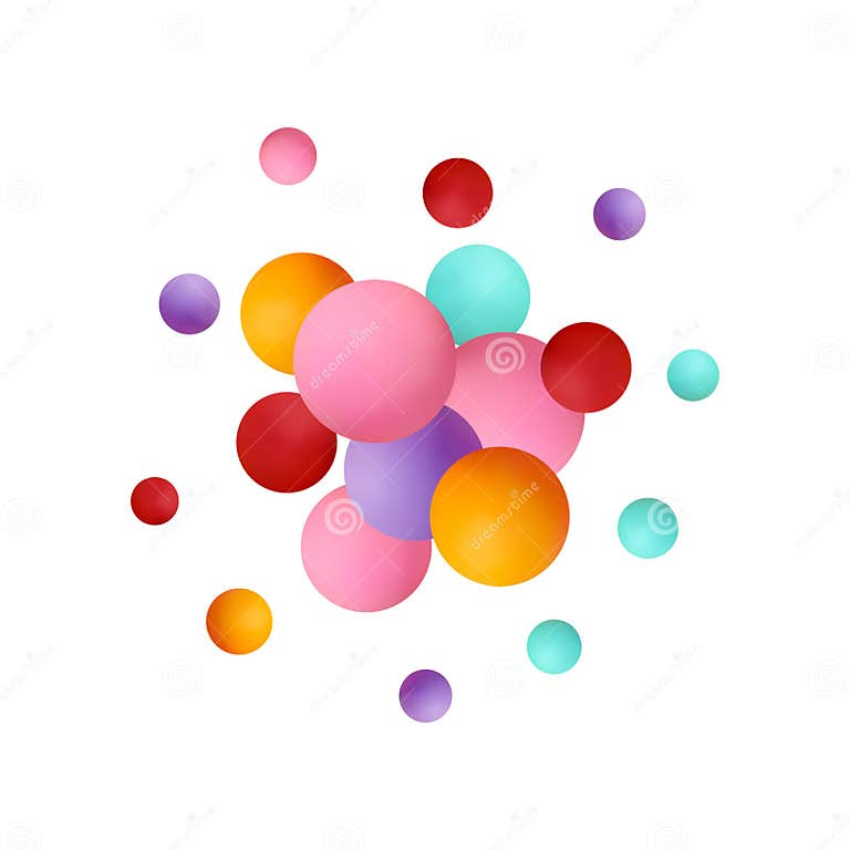 Colorful Splash of Balloons. Decorative Element. Eps 10 Stock Vector ...