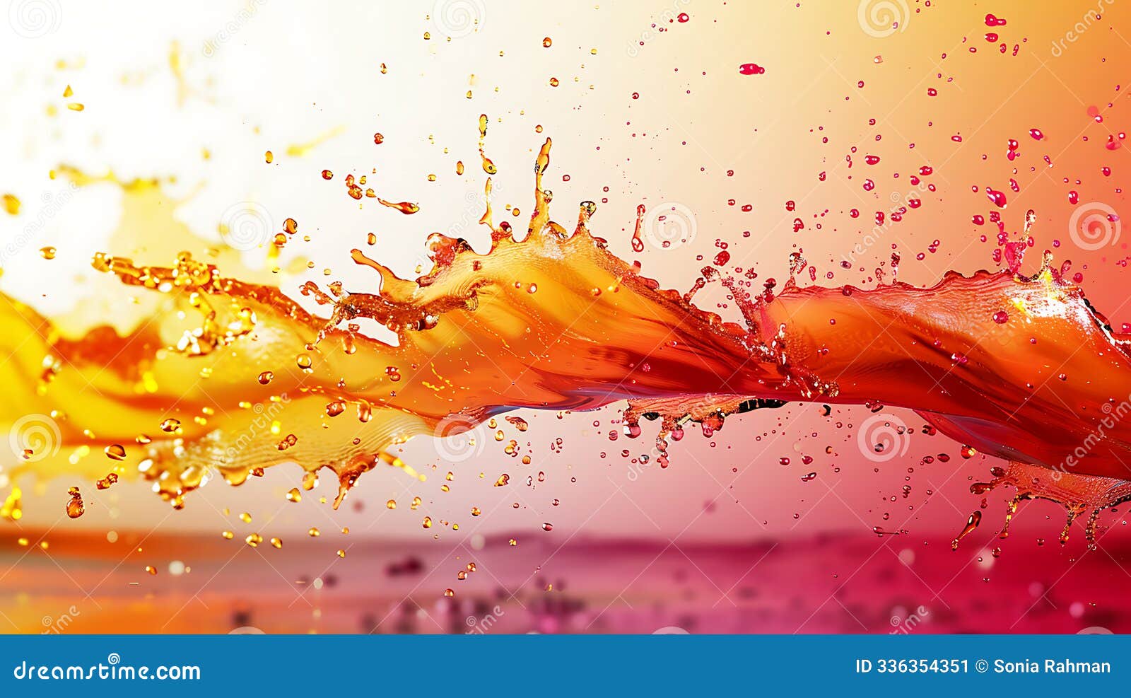 Colorful Splash 3d and Blur Background Stock Illustration ...