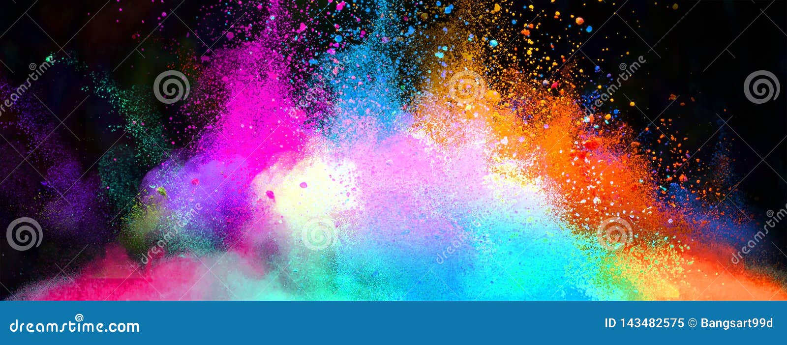 Color Splash in the Dark Background Stock Illustration - Illustration ...