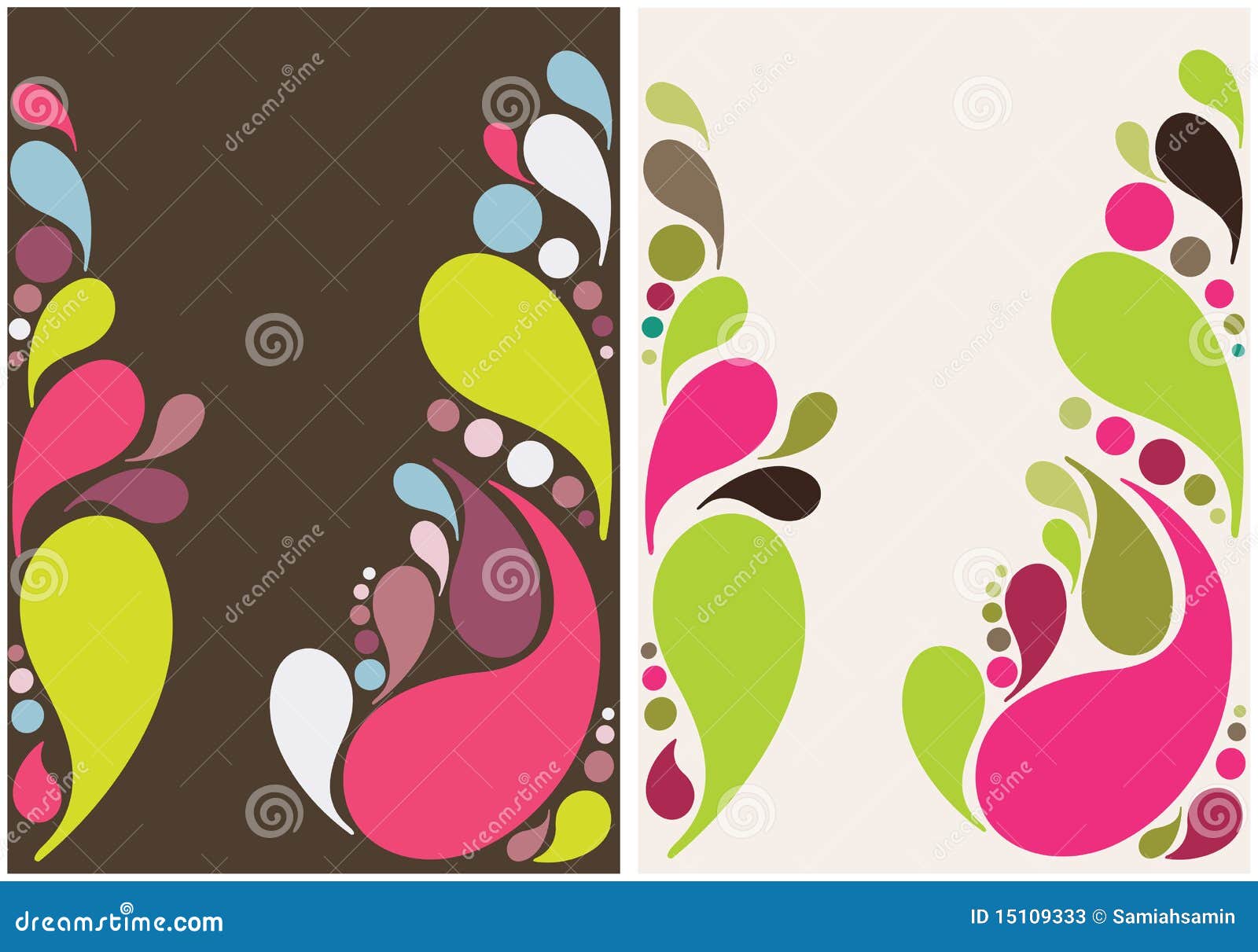 Colorful Splash Drops Background Design Cartoon Vector | CartoonDealer ...