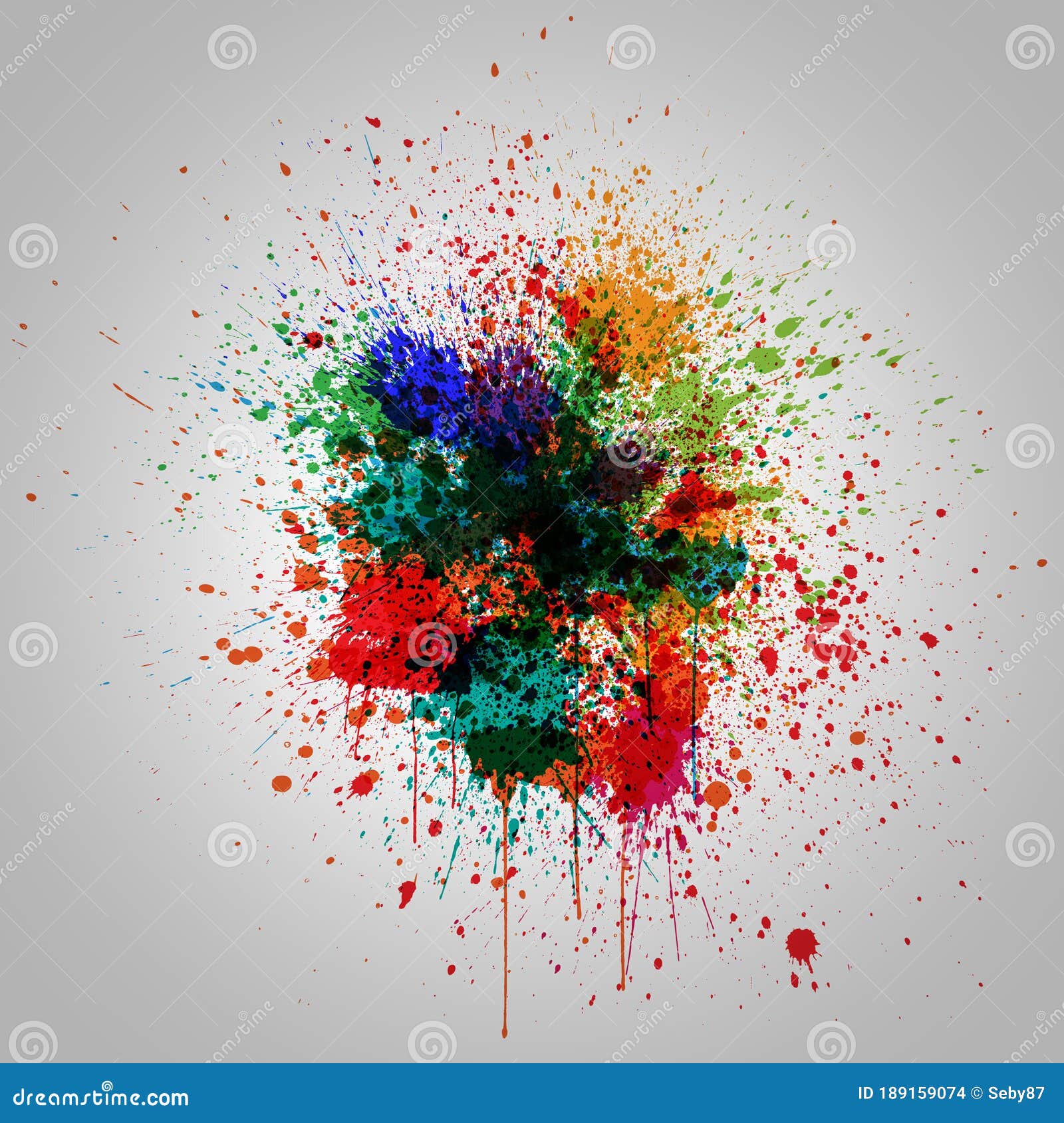Colorful Splash Effect, Vector Illustration Stock Vector - Illustration ...