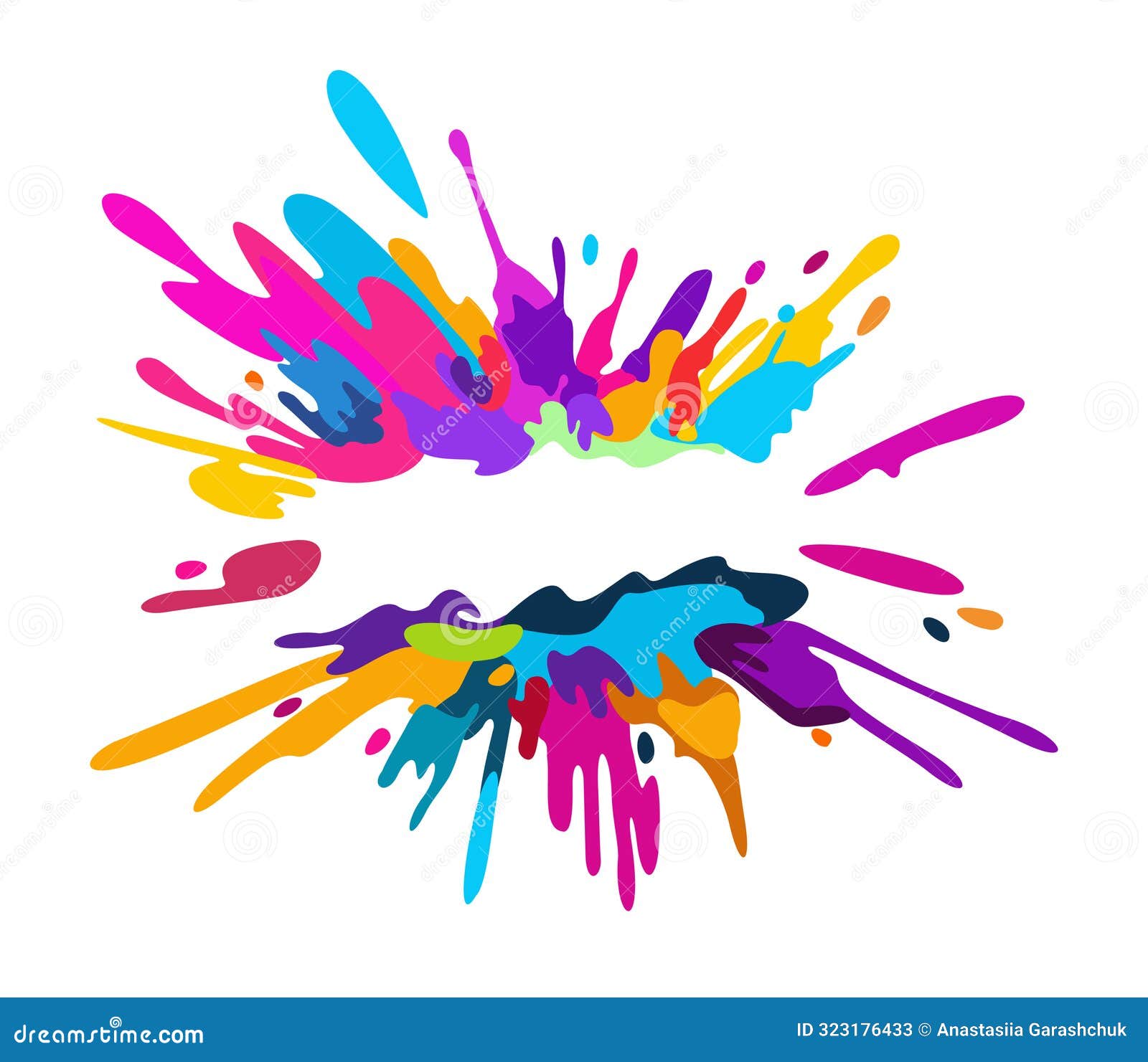 Colorful Splash with Empty Space for Text in the Middle, in Graffiti ...