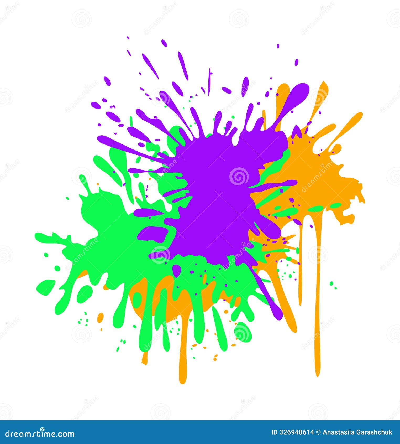 Colorful Splash in Graffiti Grunge Style. Vector Isolated Illustration ...