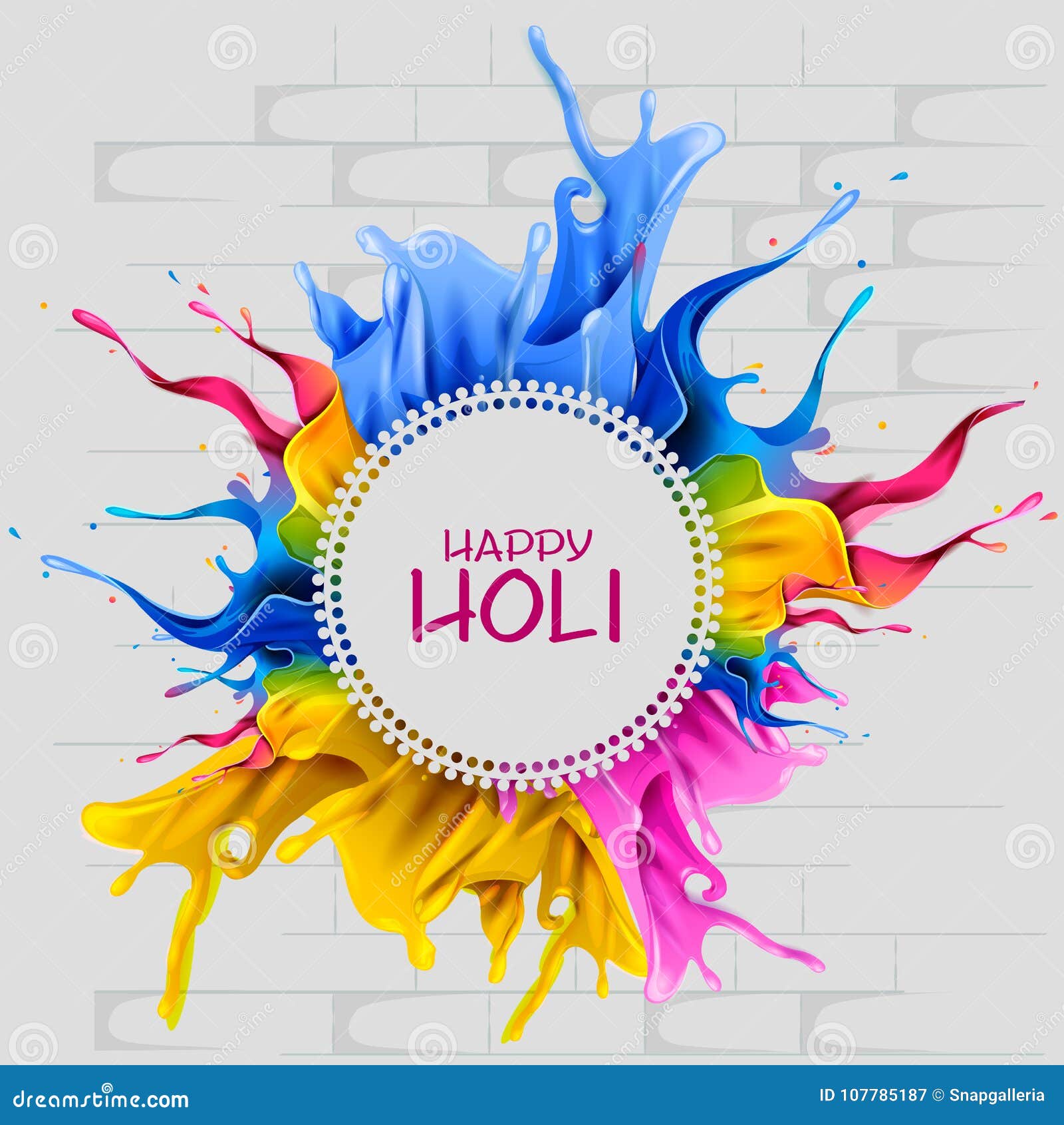 Colorful Splash For Holi Background Cartoon Vector | CartoonDealer.com ...