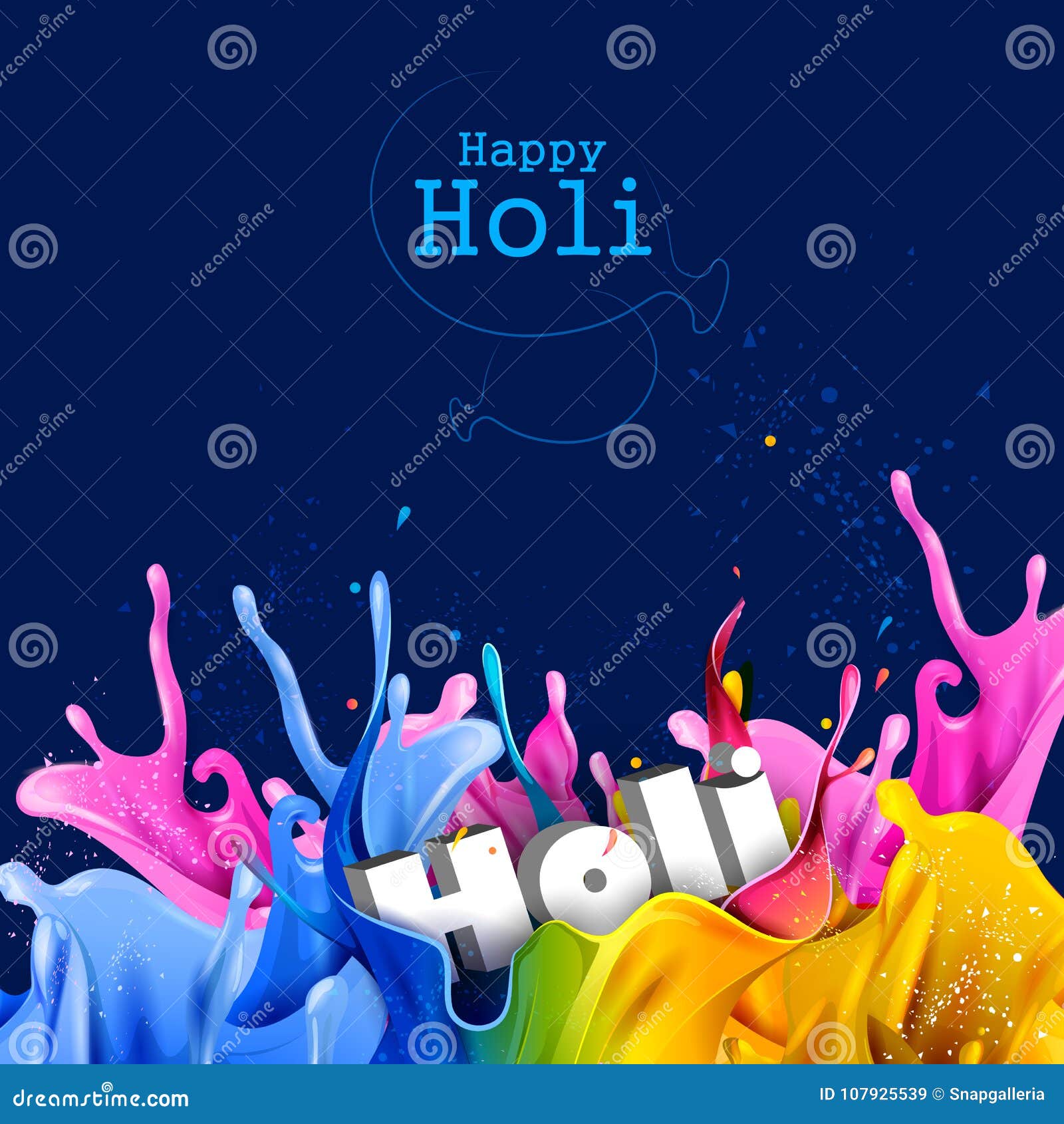 Colorful Splash for Holi Background Stock Vector - Illustration of ...