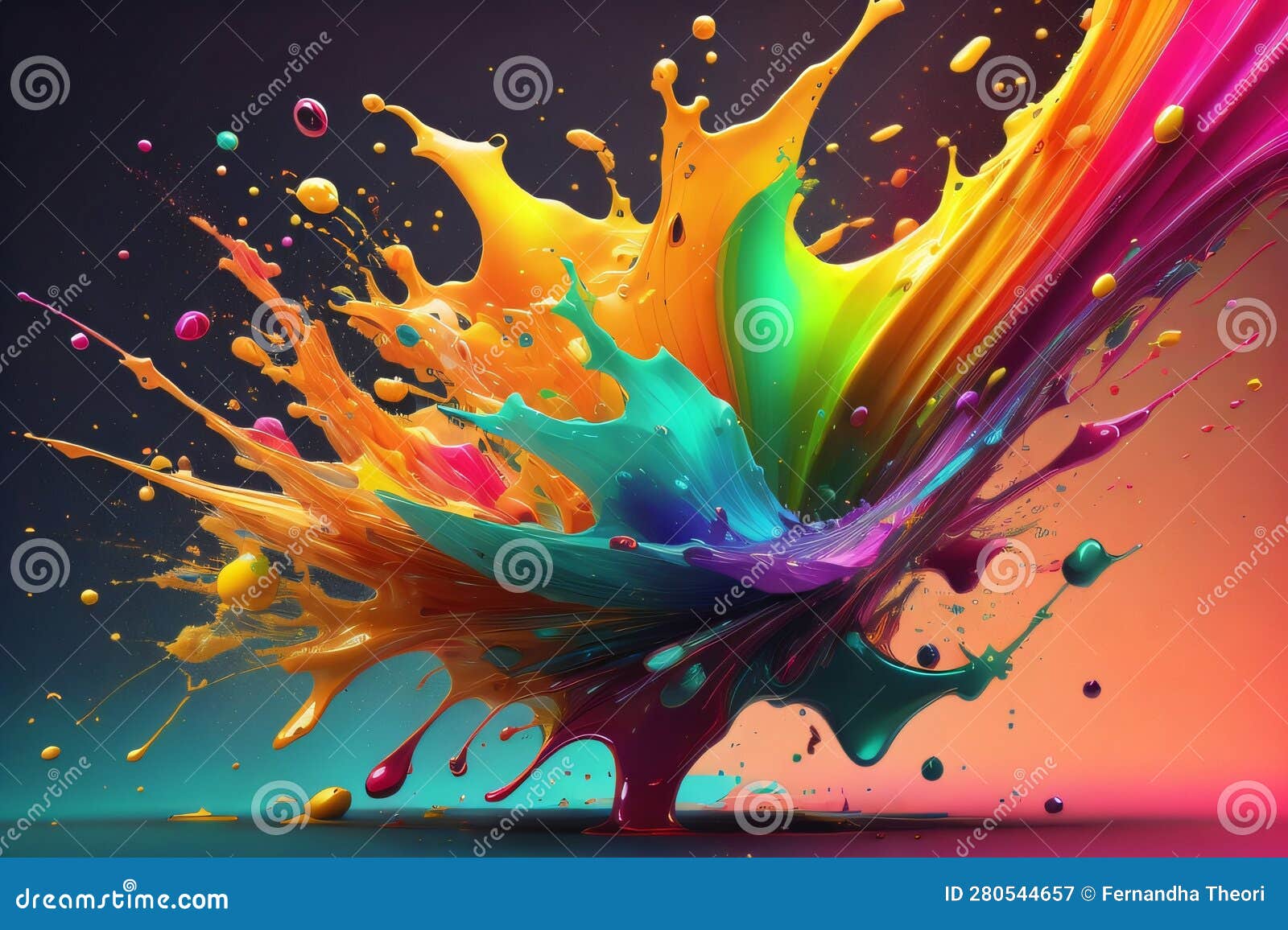 A Colorful Splash of Paint on a Flat Surface, Splasher Paint Colors ...