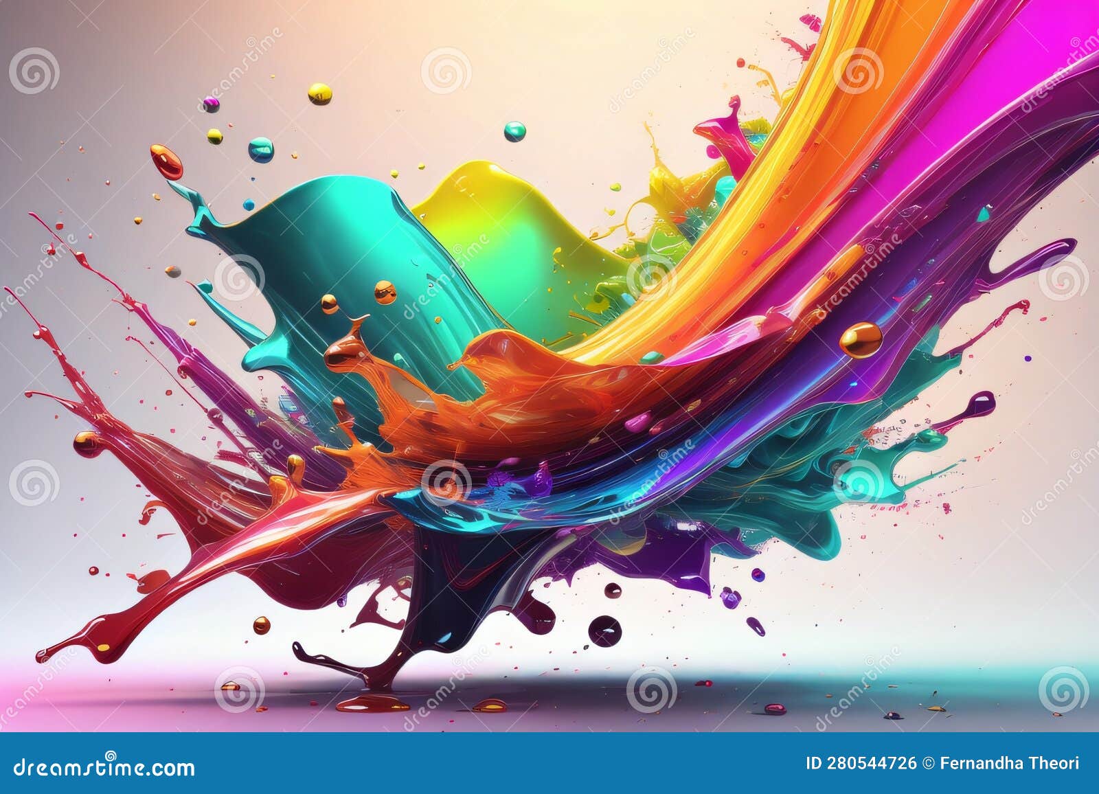 A Colorful Splash of Paint on a Flat Surface, Splasher Paint Colors ...
