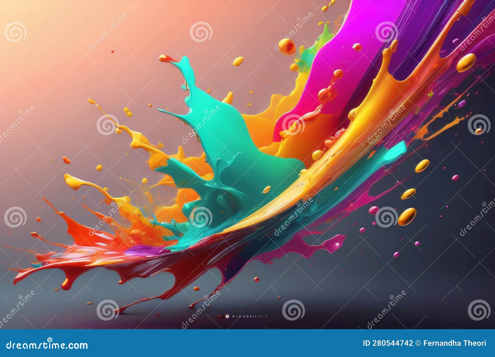 A Colorful Splash of Paint on a Flat Surface, Splasher Paint Colors ...