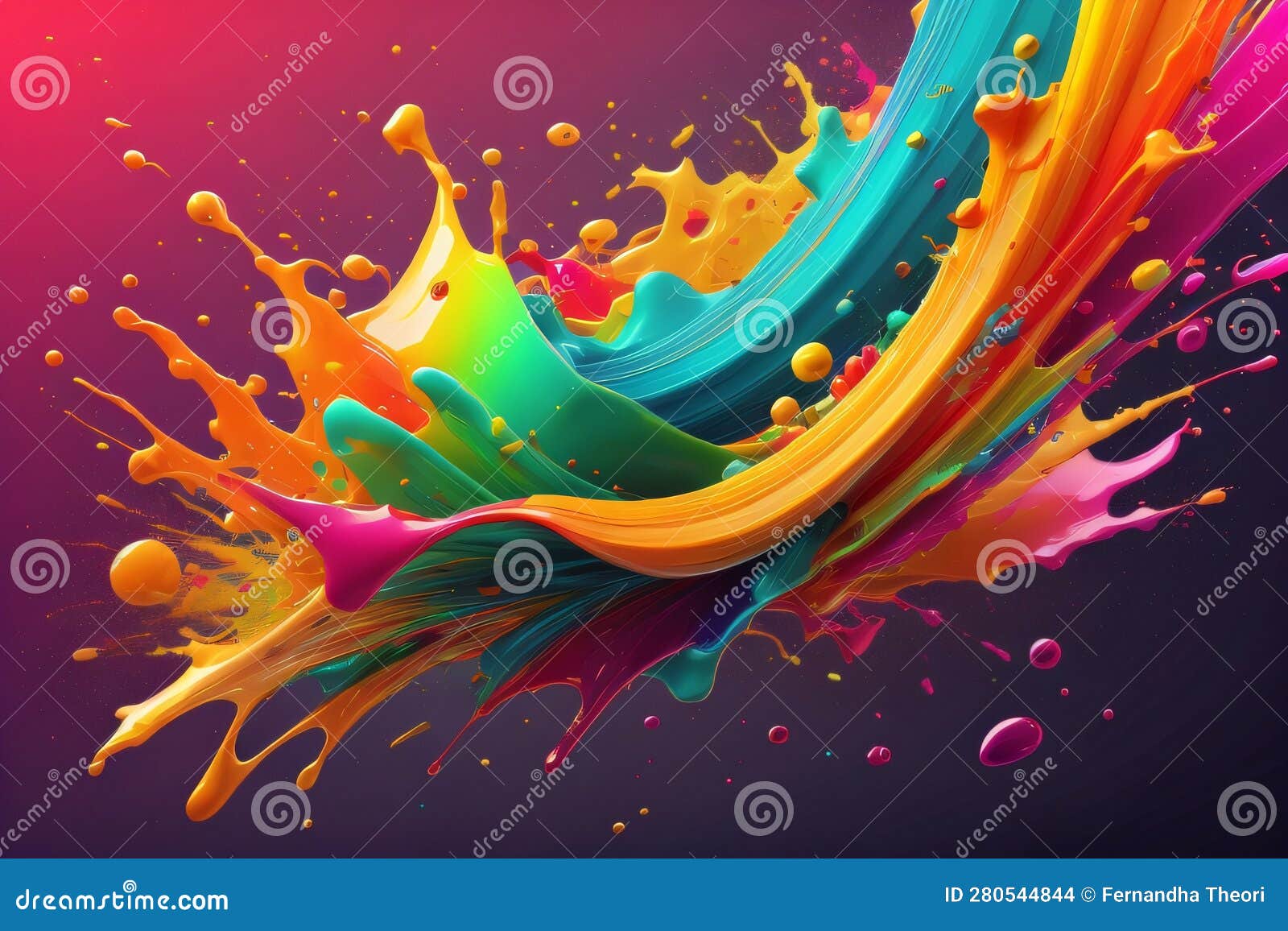 A Colorful Splash of Paint on a Flat Surface, Splasher Paint Colors ...