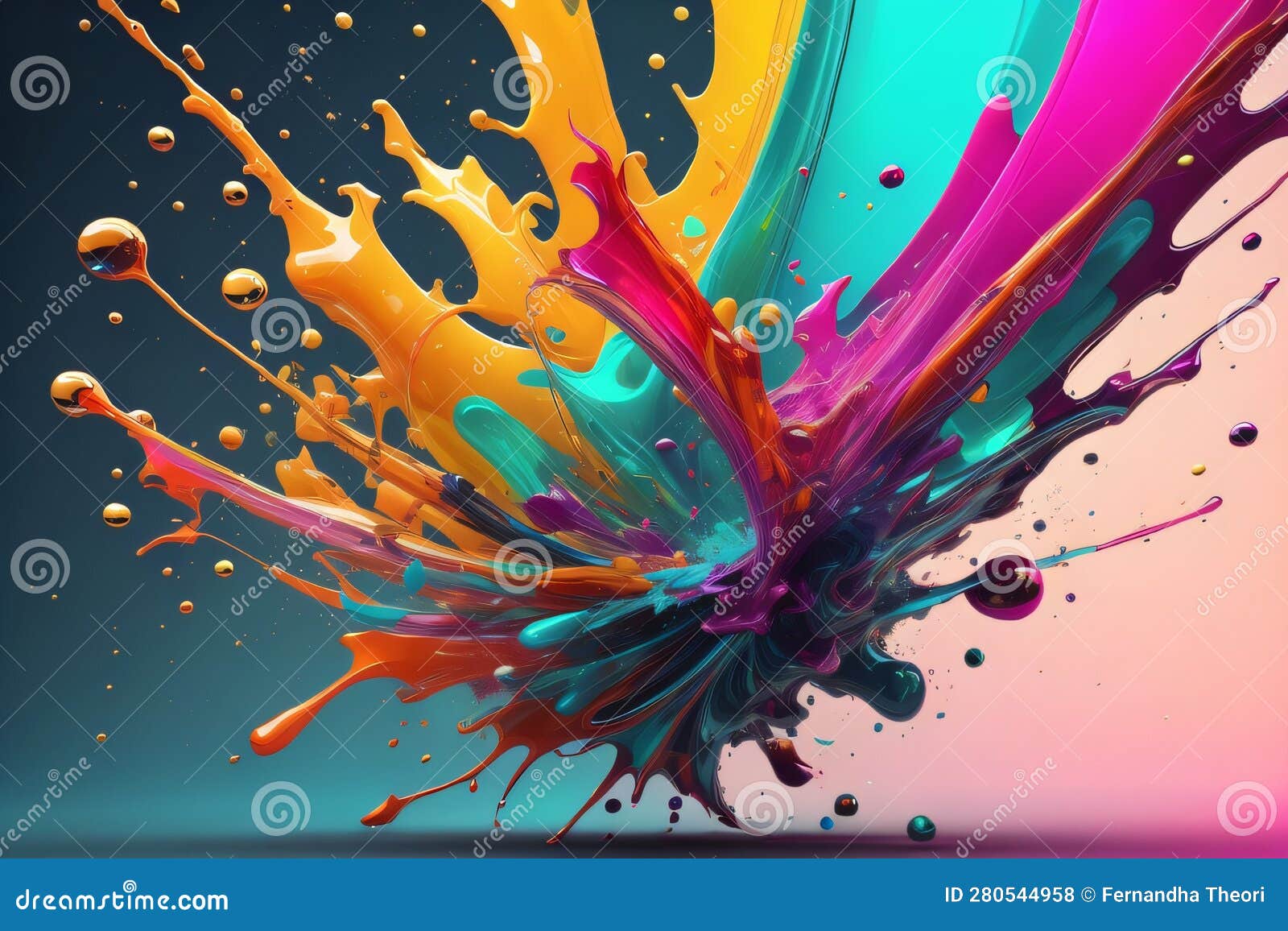 A Colorful Splash of Paint on a Flat Surface, Splasher Paint Colors ...