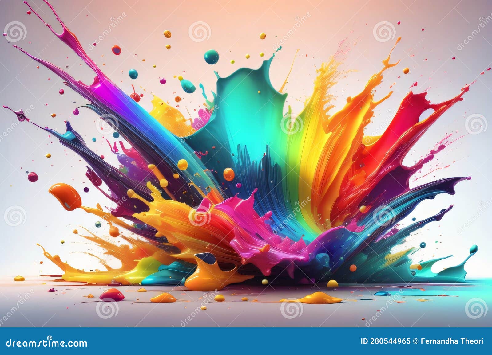 A Colorful Splash of Paint on a Flat Surface, Splasher Paint Colors ...