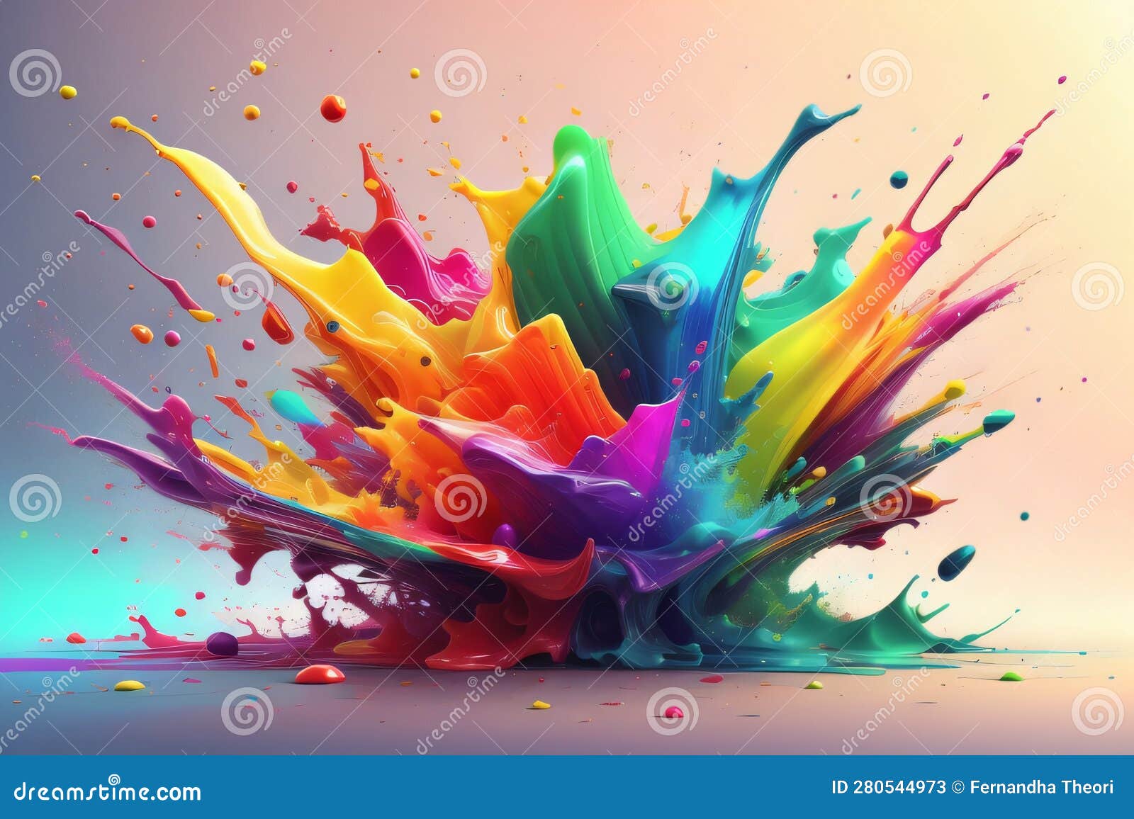 A Colorful Splash of Paint on a Flat Surface, Splasher Paint Colors ...
