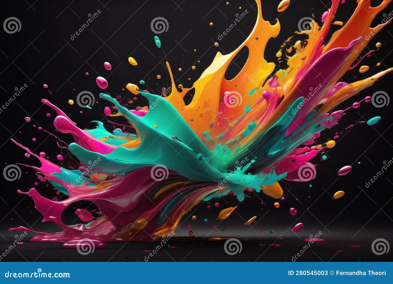 A Colorful Splash of Paint on a Flat Surface, Splasher Paint Colors ...