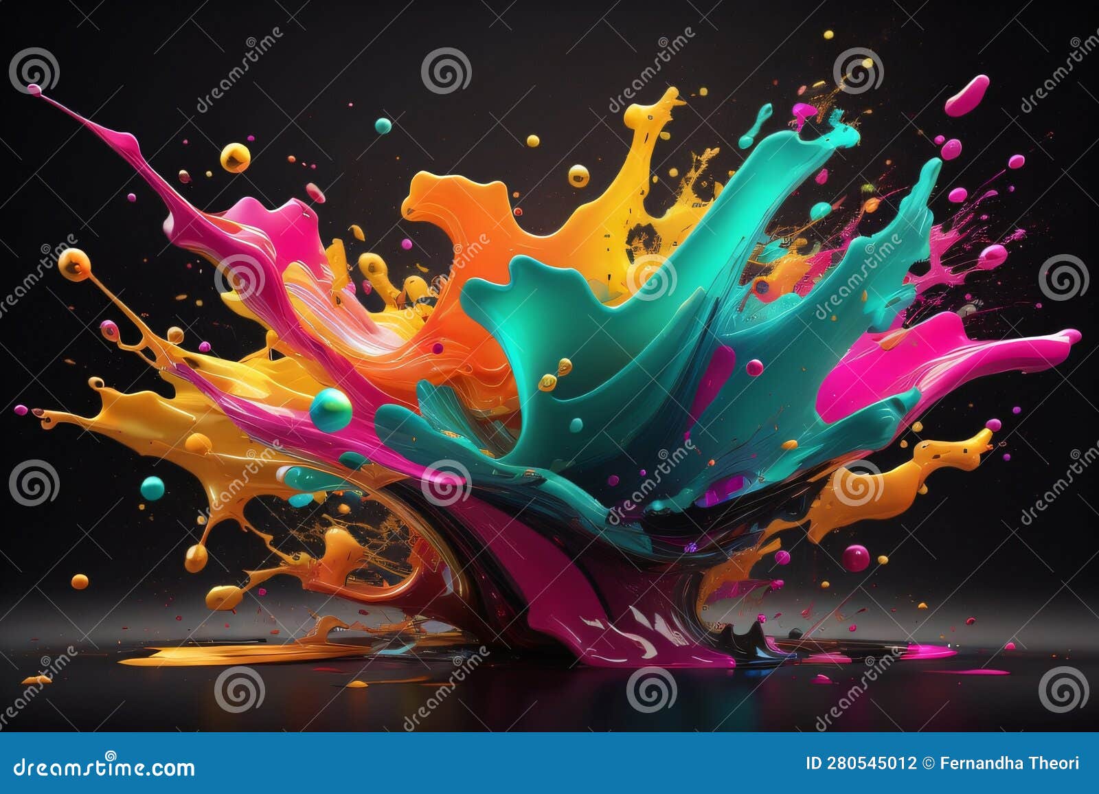 A Colorful Splash of Paint on a Flat Surface, Splasher Paint Colors ...
