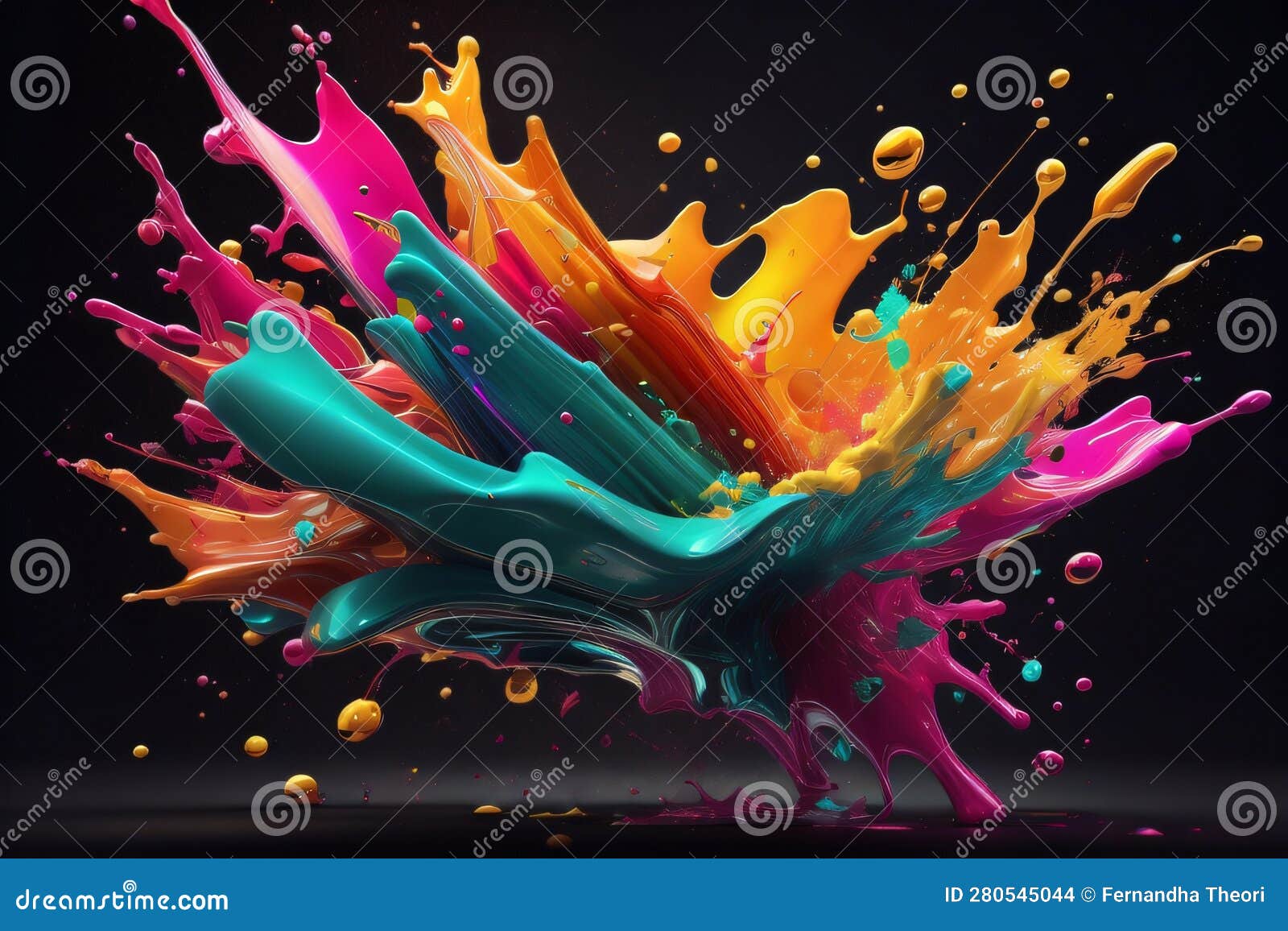 A Colorful Splash of Paint on a Flat Surface, Splasher Paint Colors ...