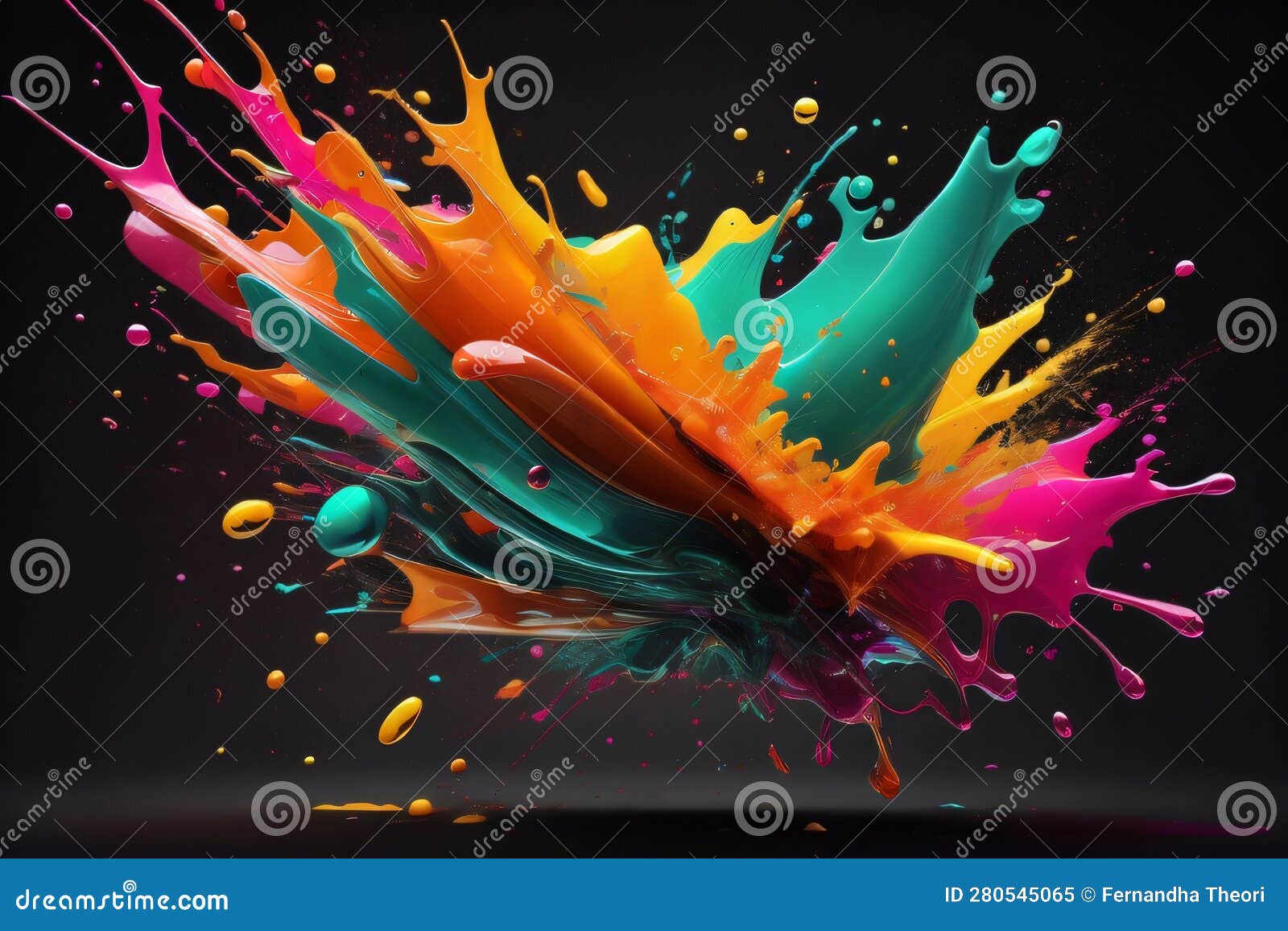A Colorful Splash of Paint on a Flat Surface, Splasher Paint Colors ...