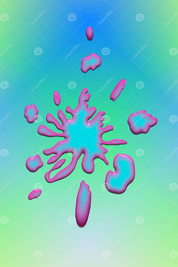 A Colorful Splash of Paint on a Smooth Surface Stock Illustration ...