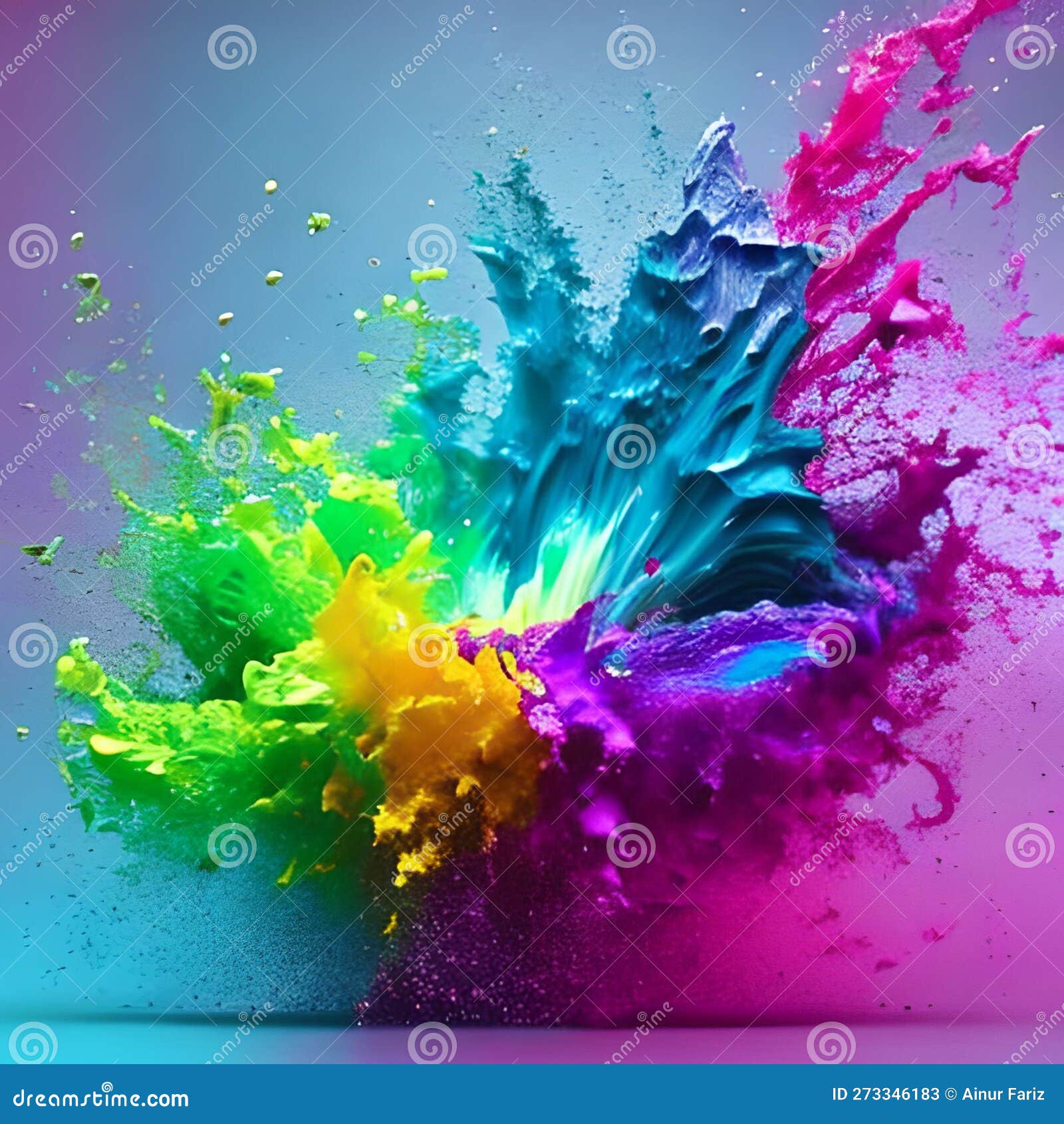 Colorful Splash Paint on White Background Stock Image - Image of ...