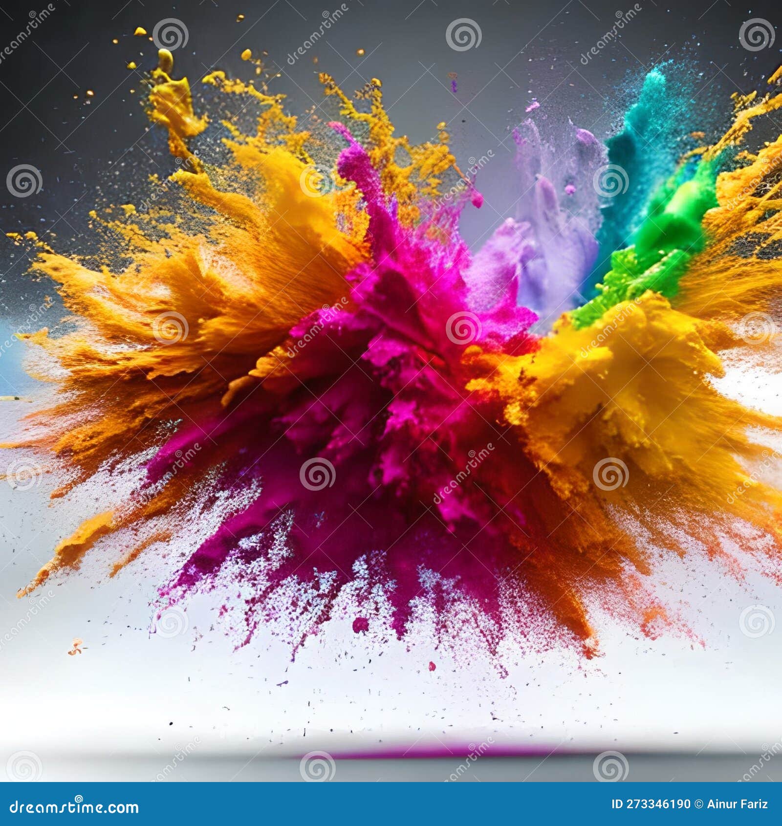 Colorful Splash Paint on White Background Stock Photo - Image of ...