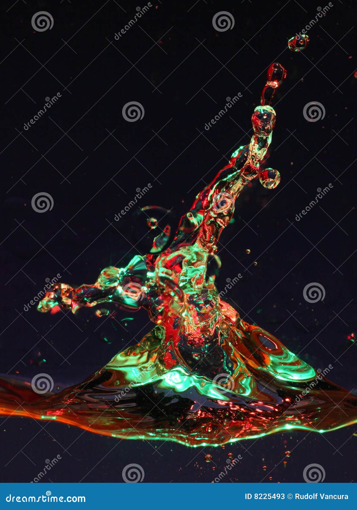 Colorful splash of water stock image. Image of bright - 8225493