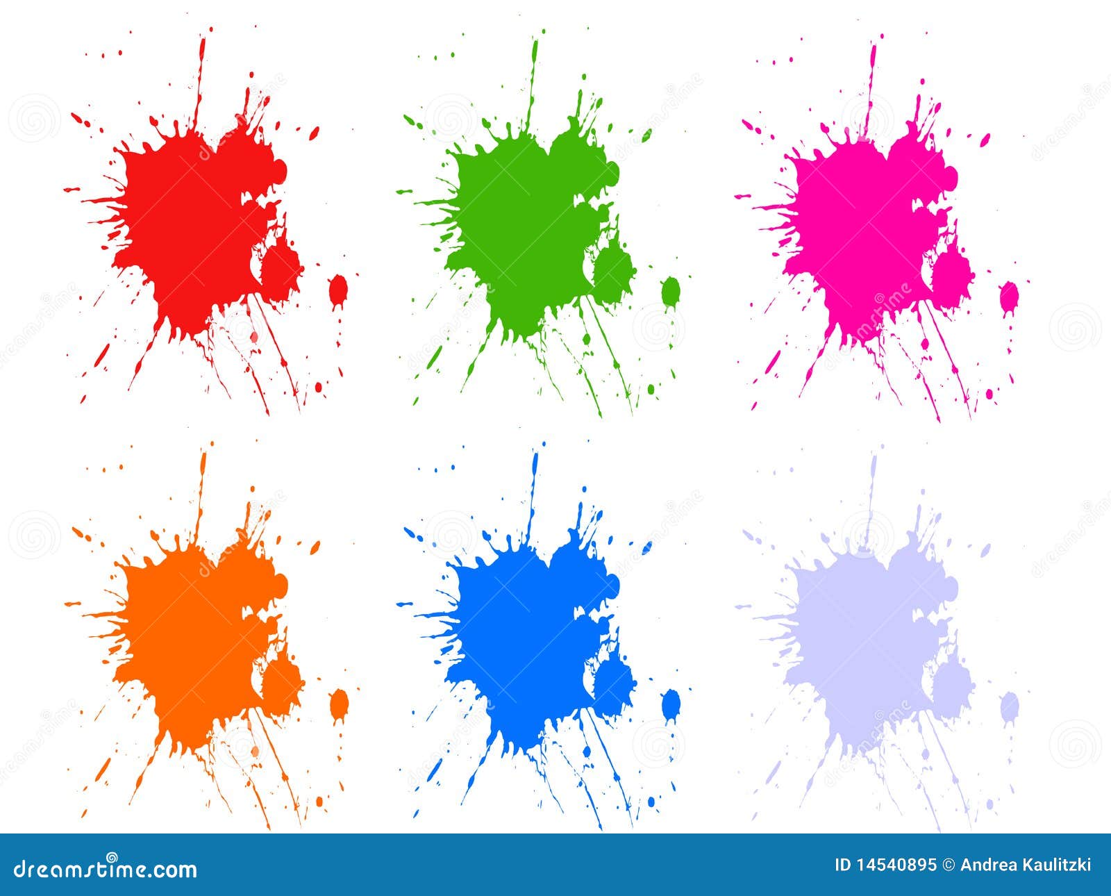 Colorful splashes stock vector. Illustration of splodge - 14540895