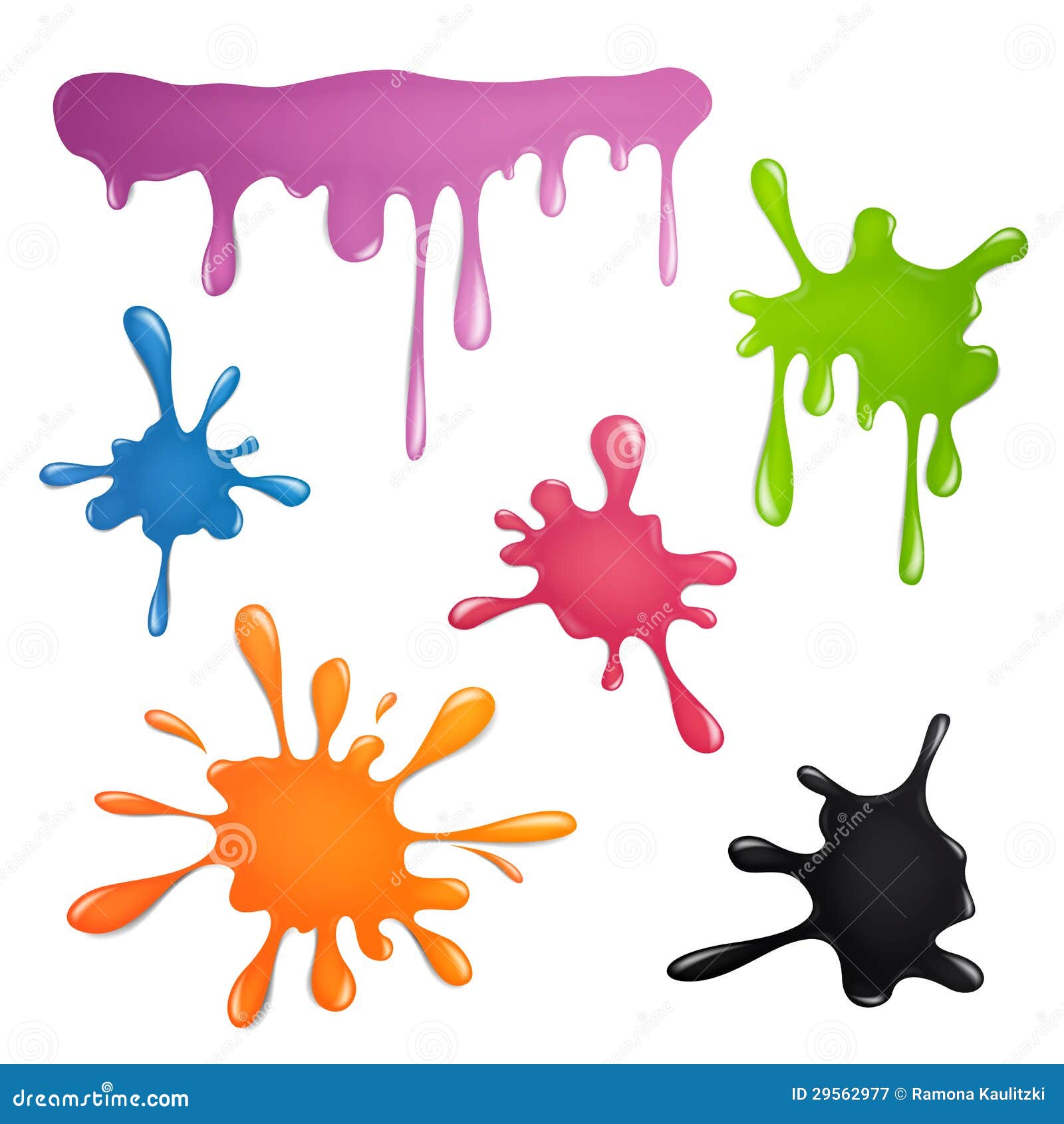 Colorful splashes stock illustration. Illustration of spatter - 29562977