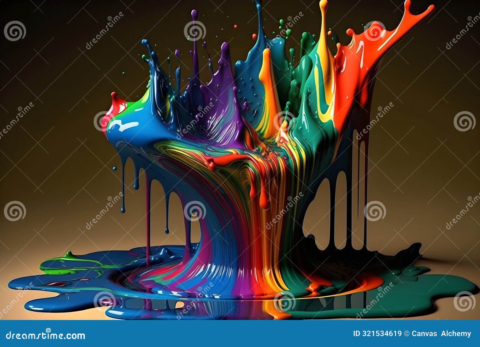 Colorful Splashes of Paint, Color Art Stock Image - Image of style ...