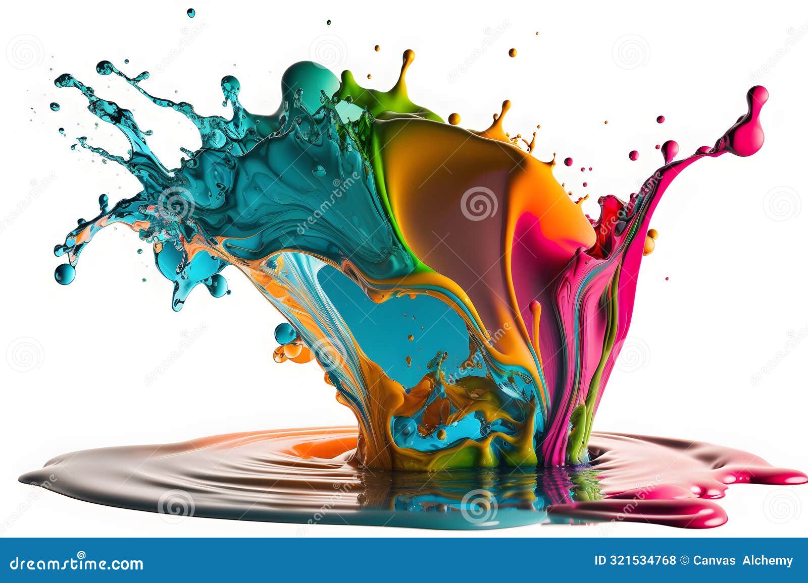 Colorful Splashes of Paint, Color Art Stock Photo - Image of decorative ...