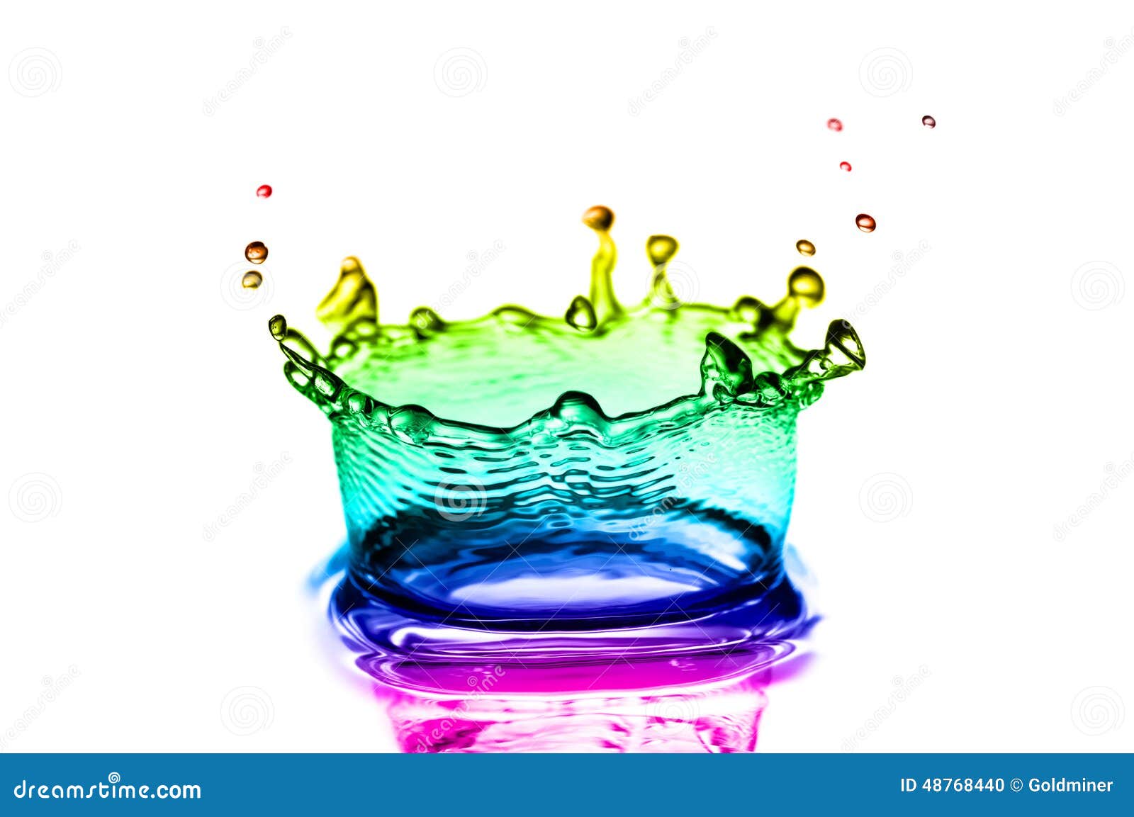 Colorful splashes of water stock photo. Image of impact - 48768440