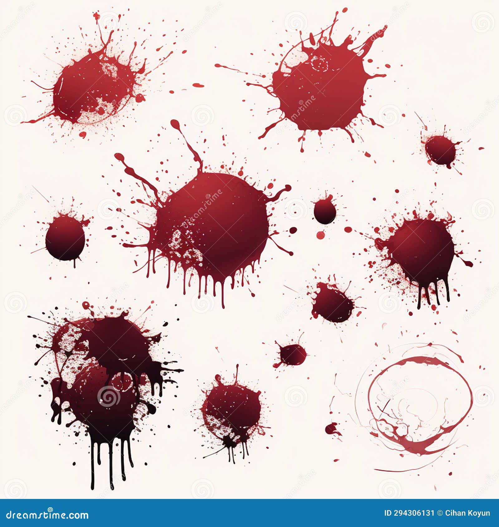 Colorful Splat on White Background with Grunge Textures and Abstract ...