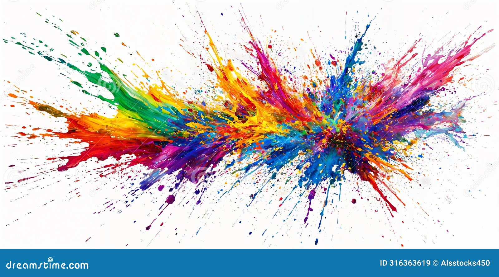 Colorful Splatter Paint Art Stock Illustration - Illustration of ...