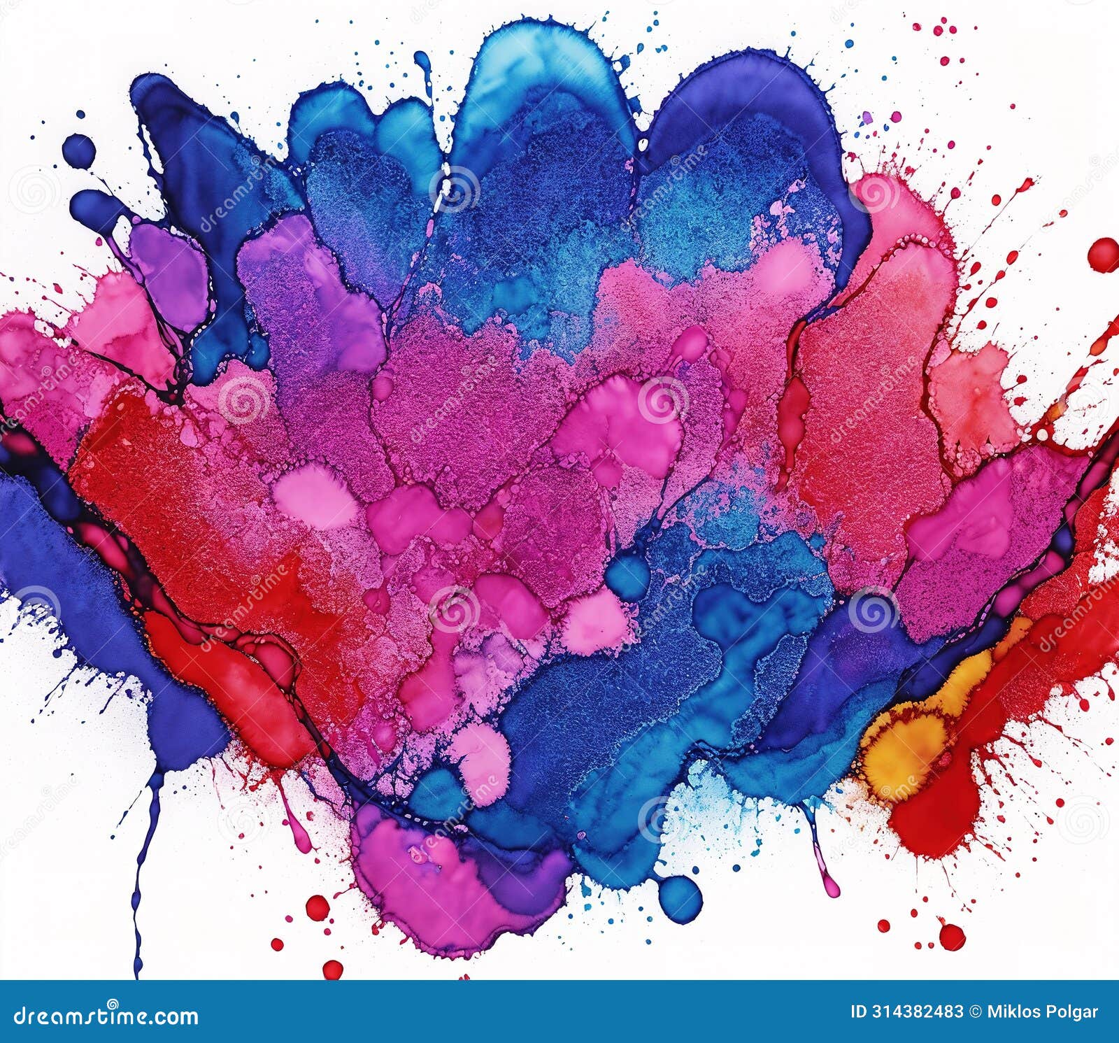 A Colorful Splatter of Paint. Stock Image - Image of color, splattered ...