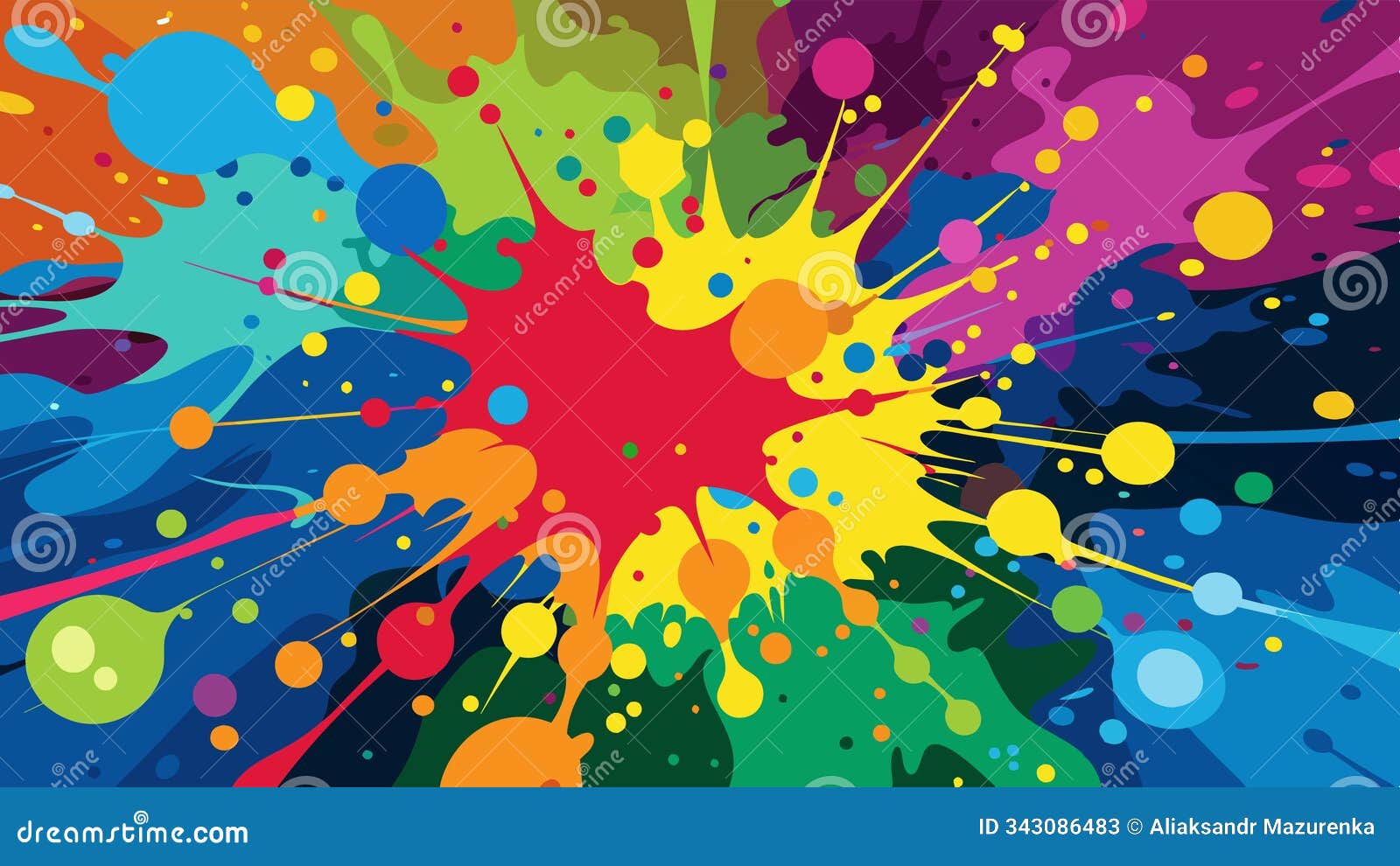 Colorful Splattering Paint - HD Wallpaper Stock Illustration ...