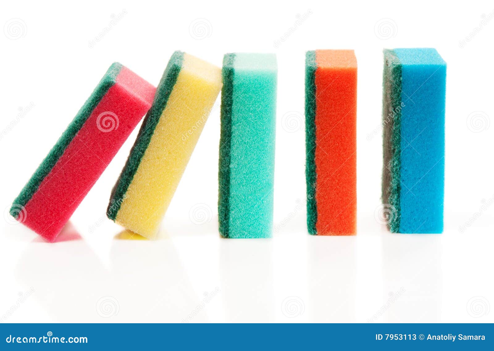 Colorful sponges stock image. Image of scrubbing, colorful - 7953113