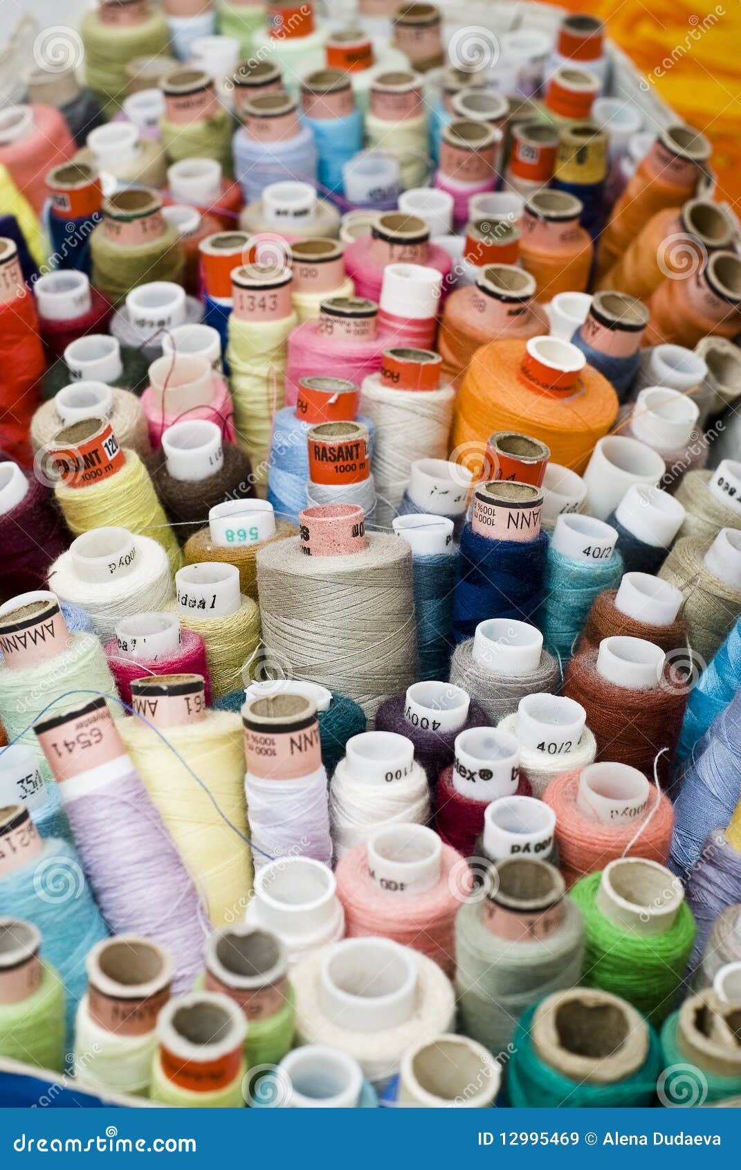 Colorful spools stock image. Image of assorted, rayon - 12995469