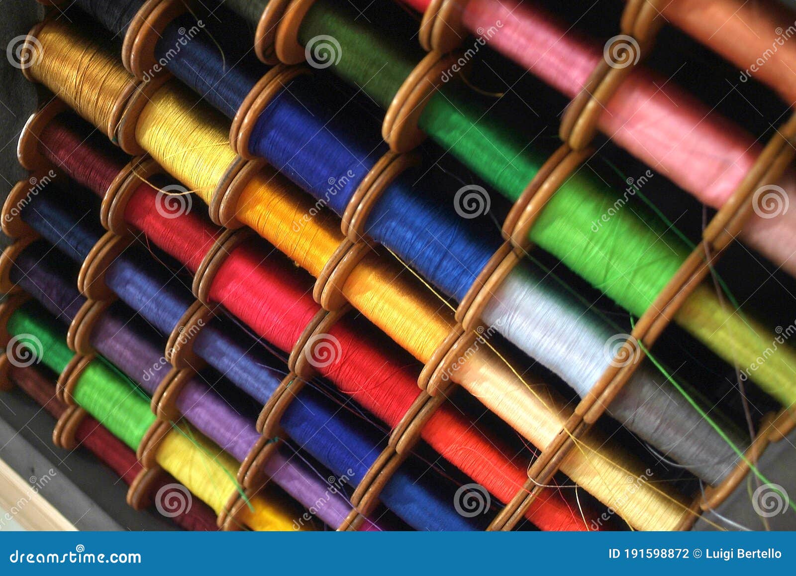Colorful Spools of Cotton Sewing Thread Stock Photo - Image of cotton ...