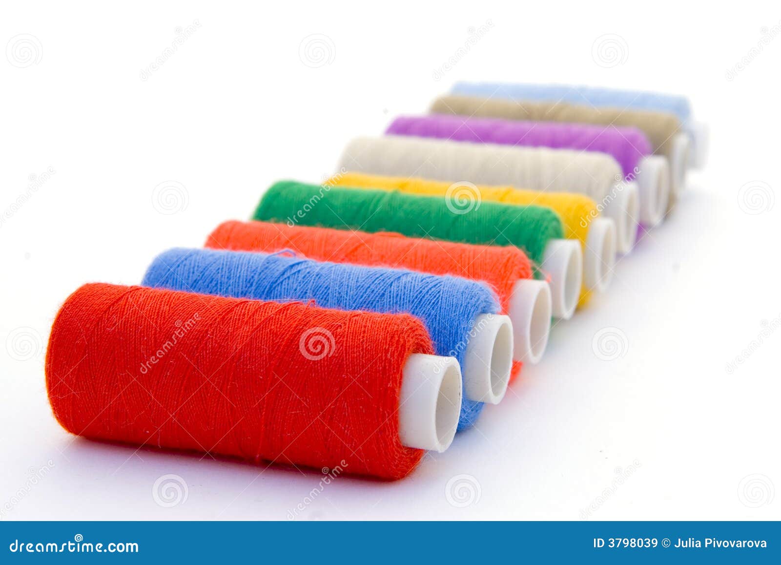 Colorful Spools of thread stock image. Image of objects - 3798039