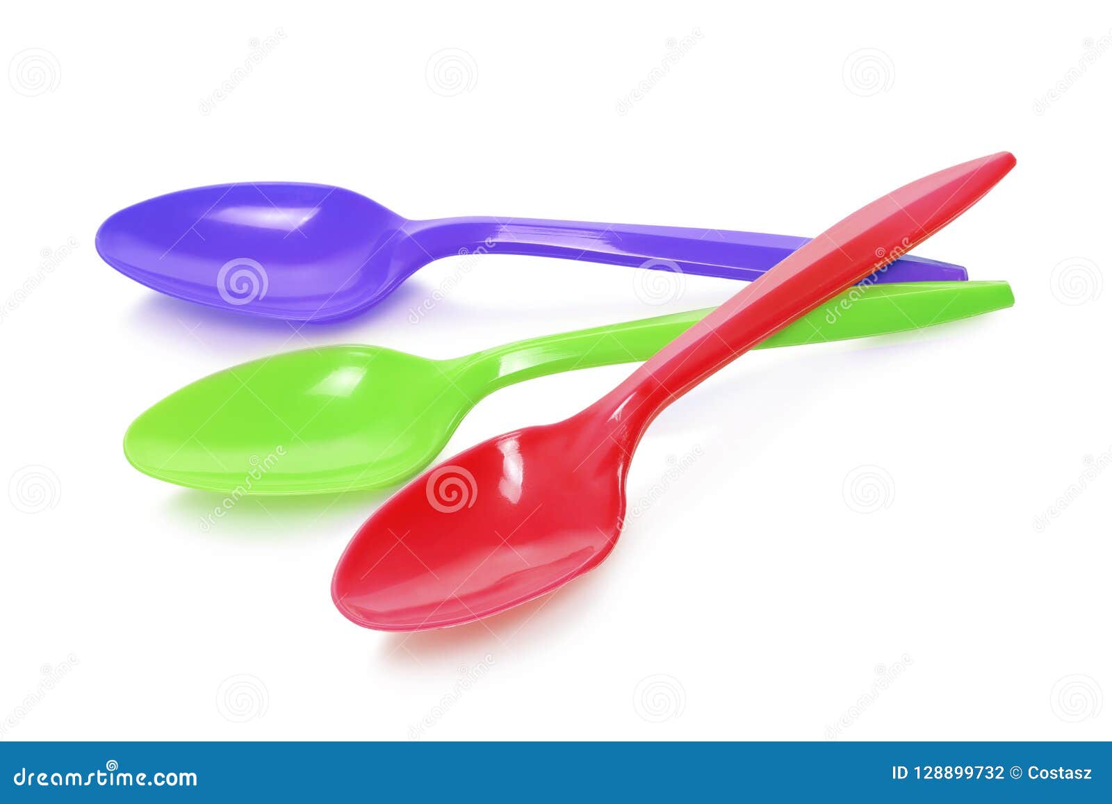Colorful spoons stock photo. Image of objects, three - 128899732