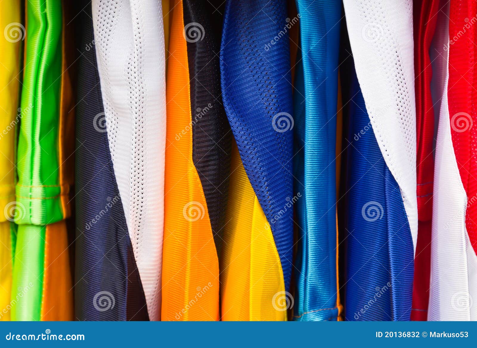 Colorful sport shirts stock photo. Image of yellow, sport - 20136832