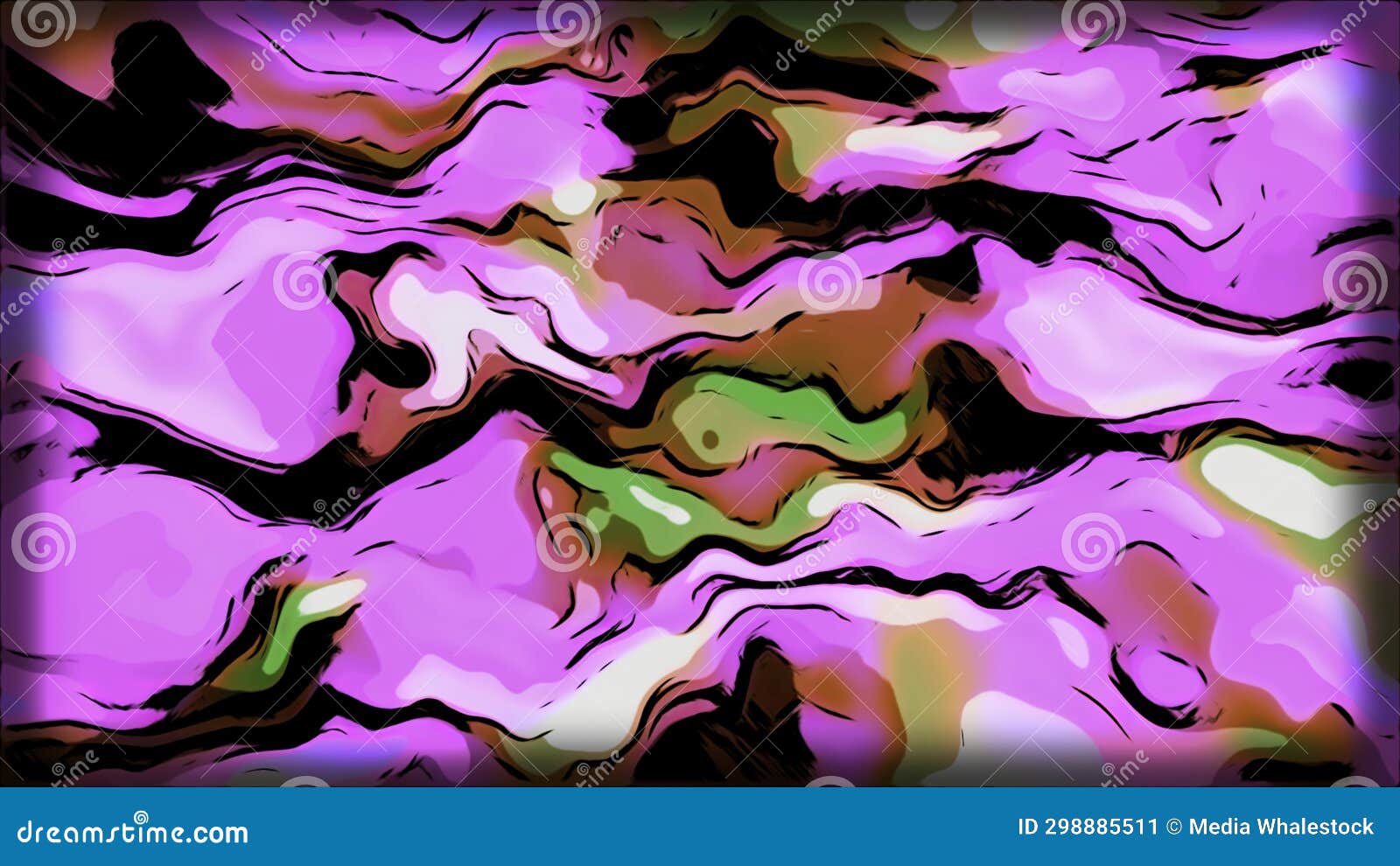 Colorful Spots Move in Fluid Pattern with Lines. Motion Stock Image ...