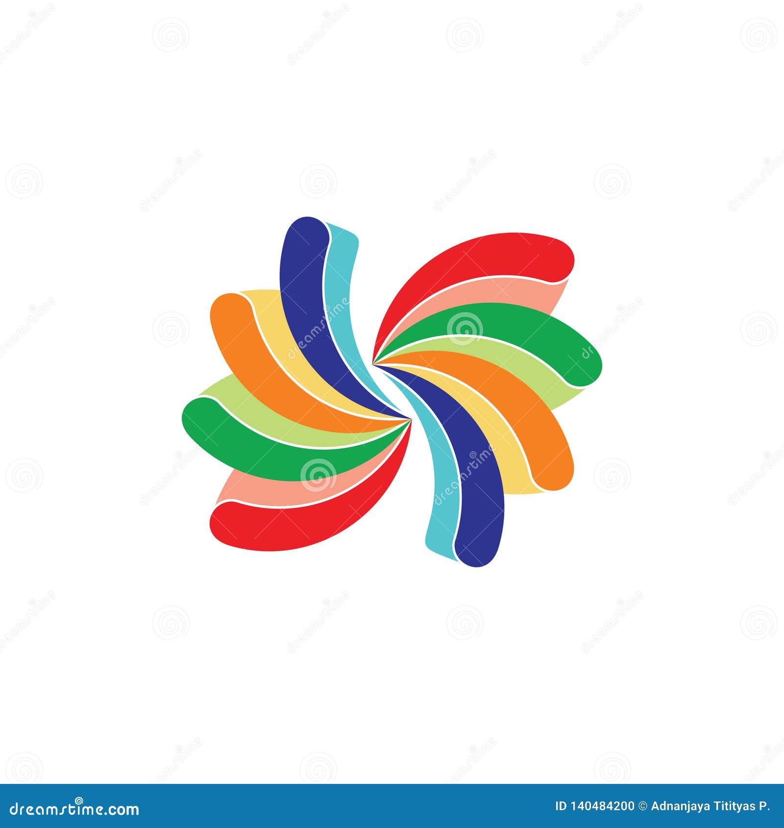 Colorful Spread Motion Logo Vector Stock Vector - Illustration of cover ...